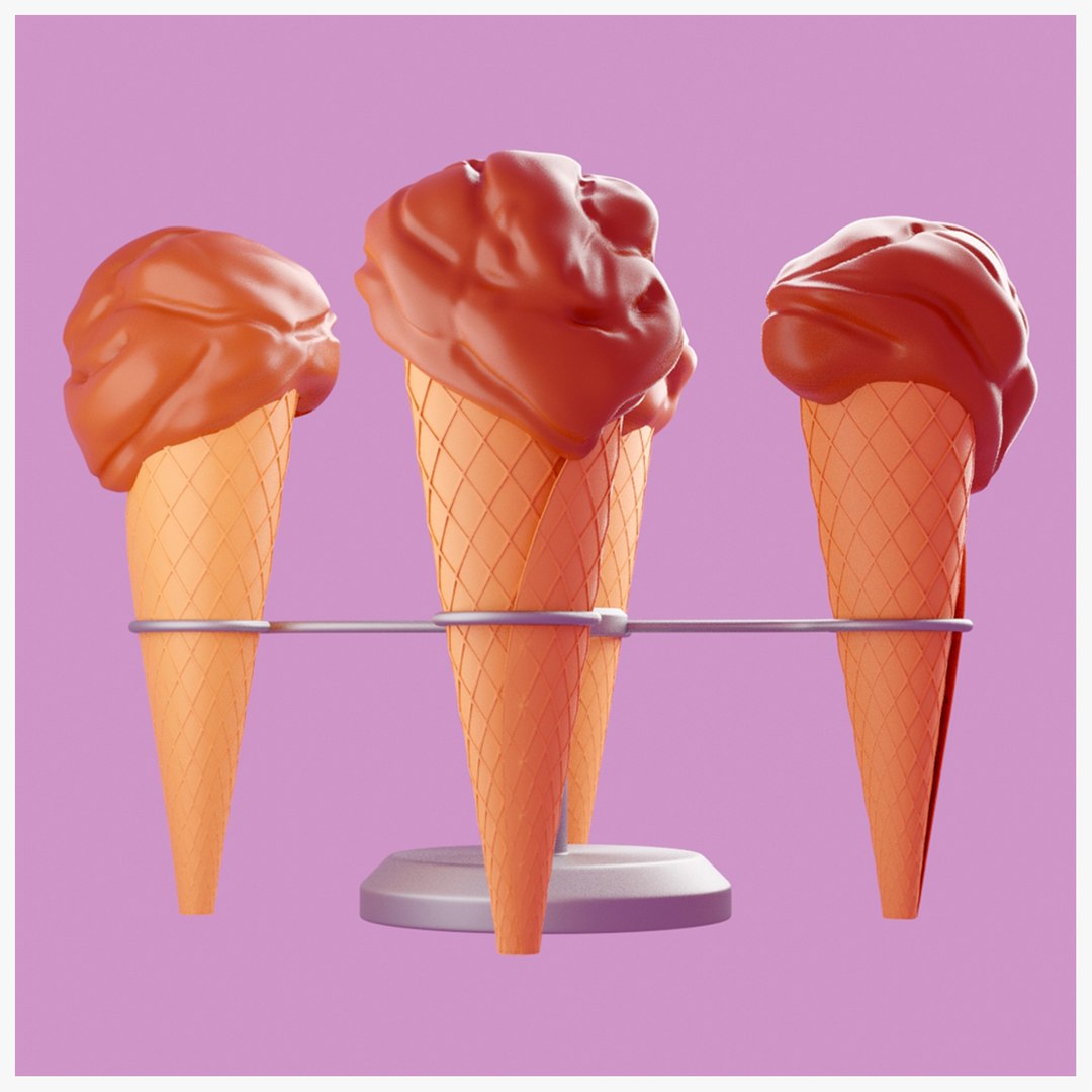 Ice Cream With Stand 3D Model - TurboSquid 2089950