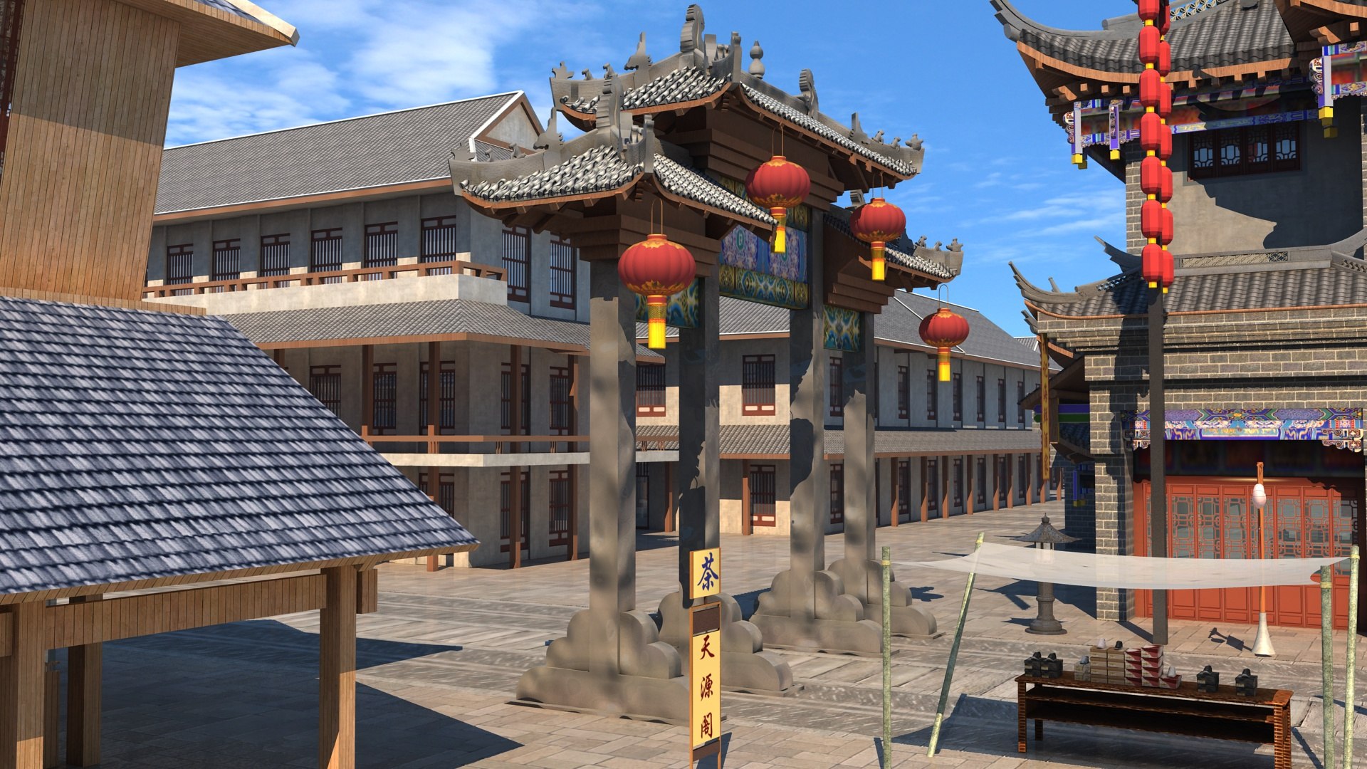 Ancient Commerce Street 3D Model - TurboSquid 1671533