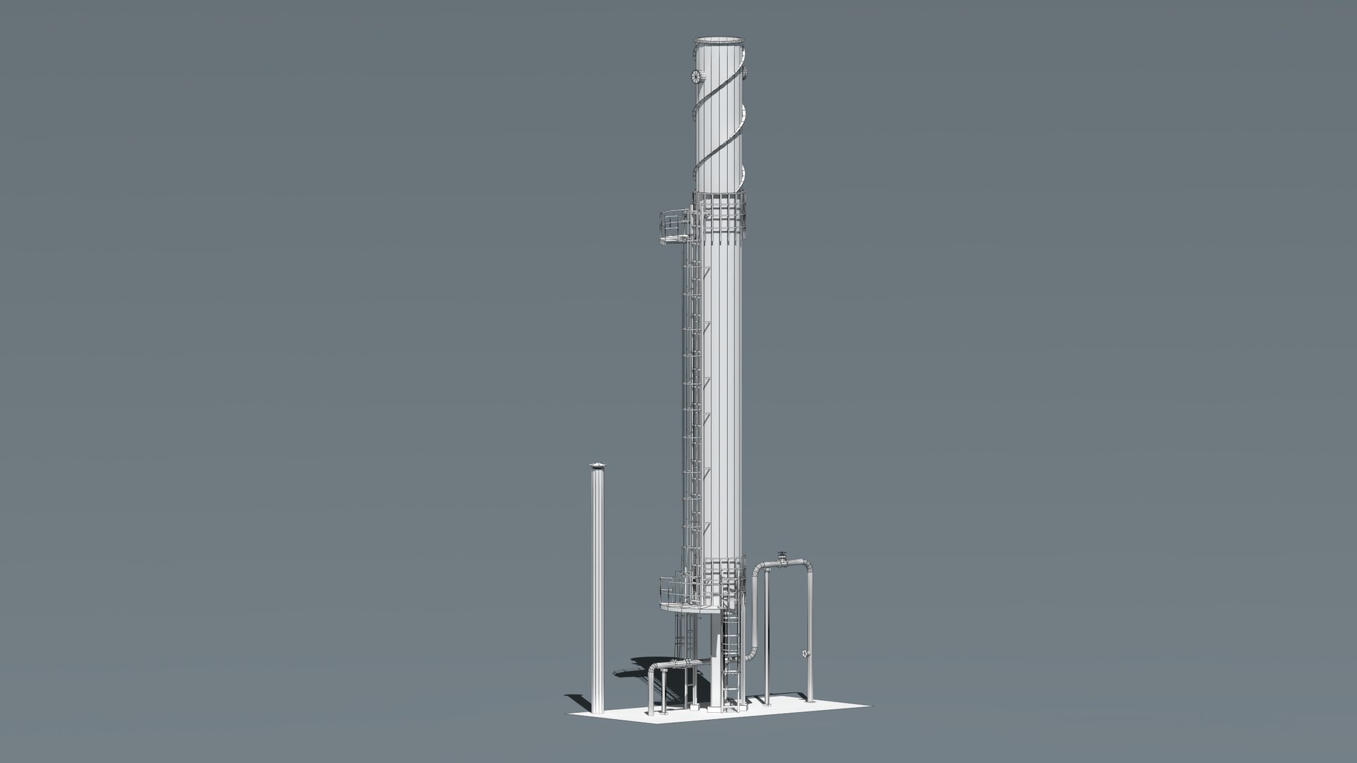 3D oil tanks flare stacks model - TurboSquid 1572547
