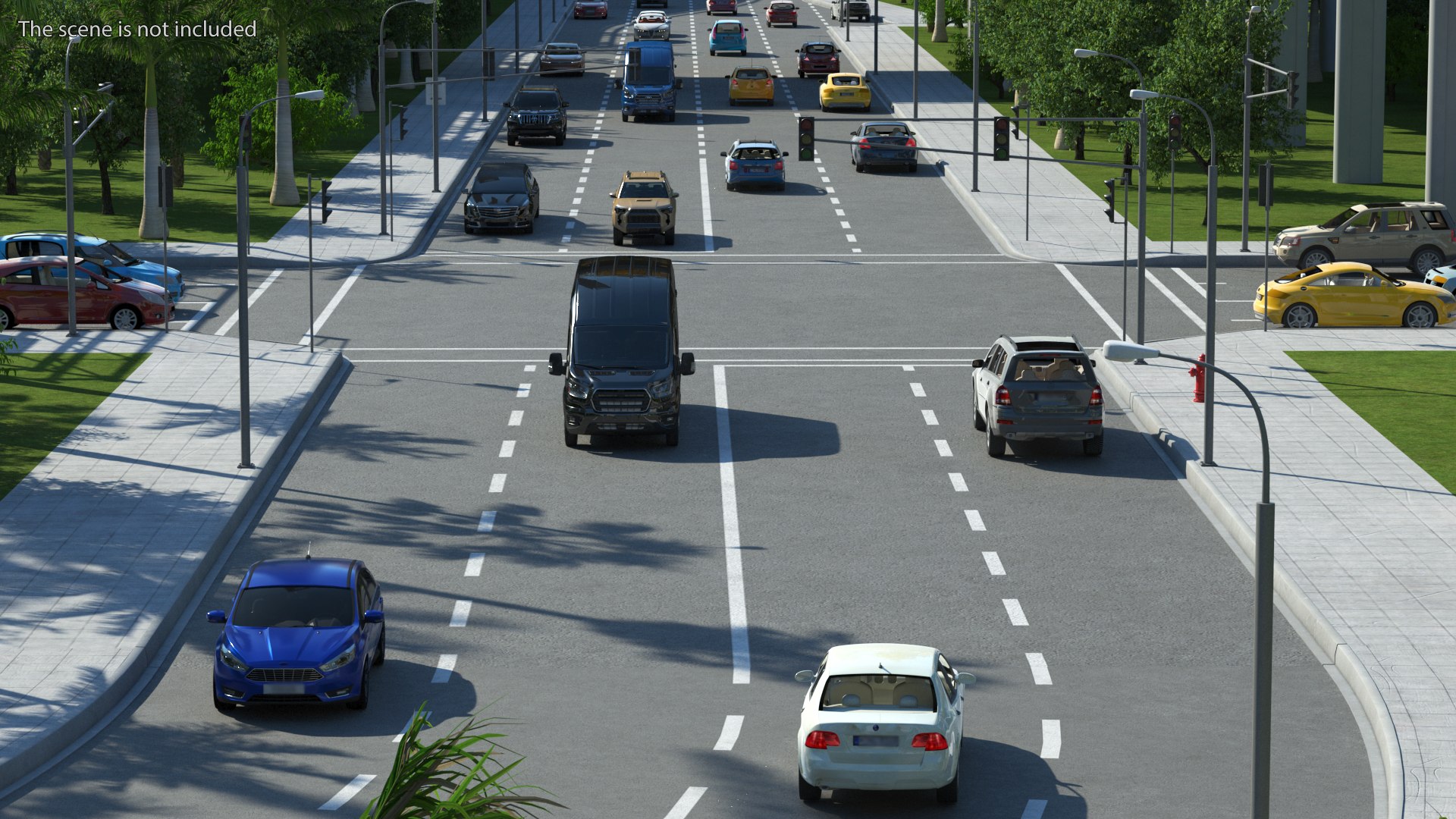 3D Connectable Highway Road Elements Crossroads Junction - TurboSquid 1984151