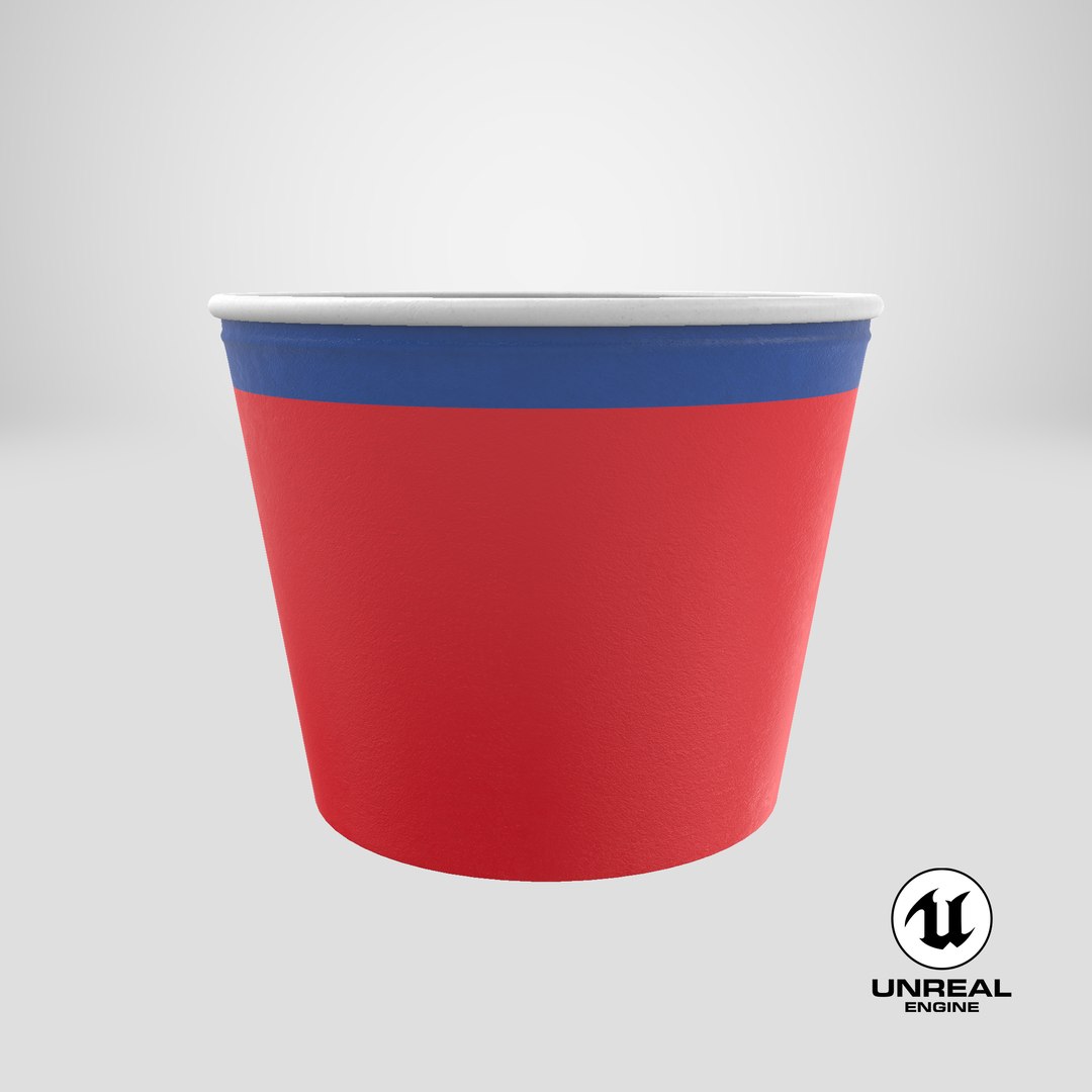 Fried Chicken Paper Box 150oz 3D Model - TurboSquid 2017665