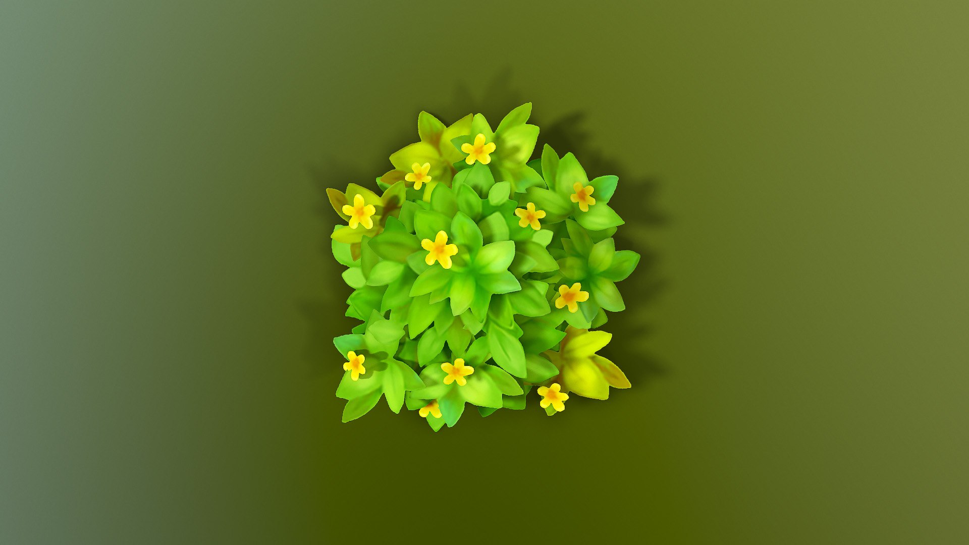 3D Bush Hand-painted - TurboSquid 1530156