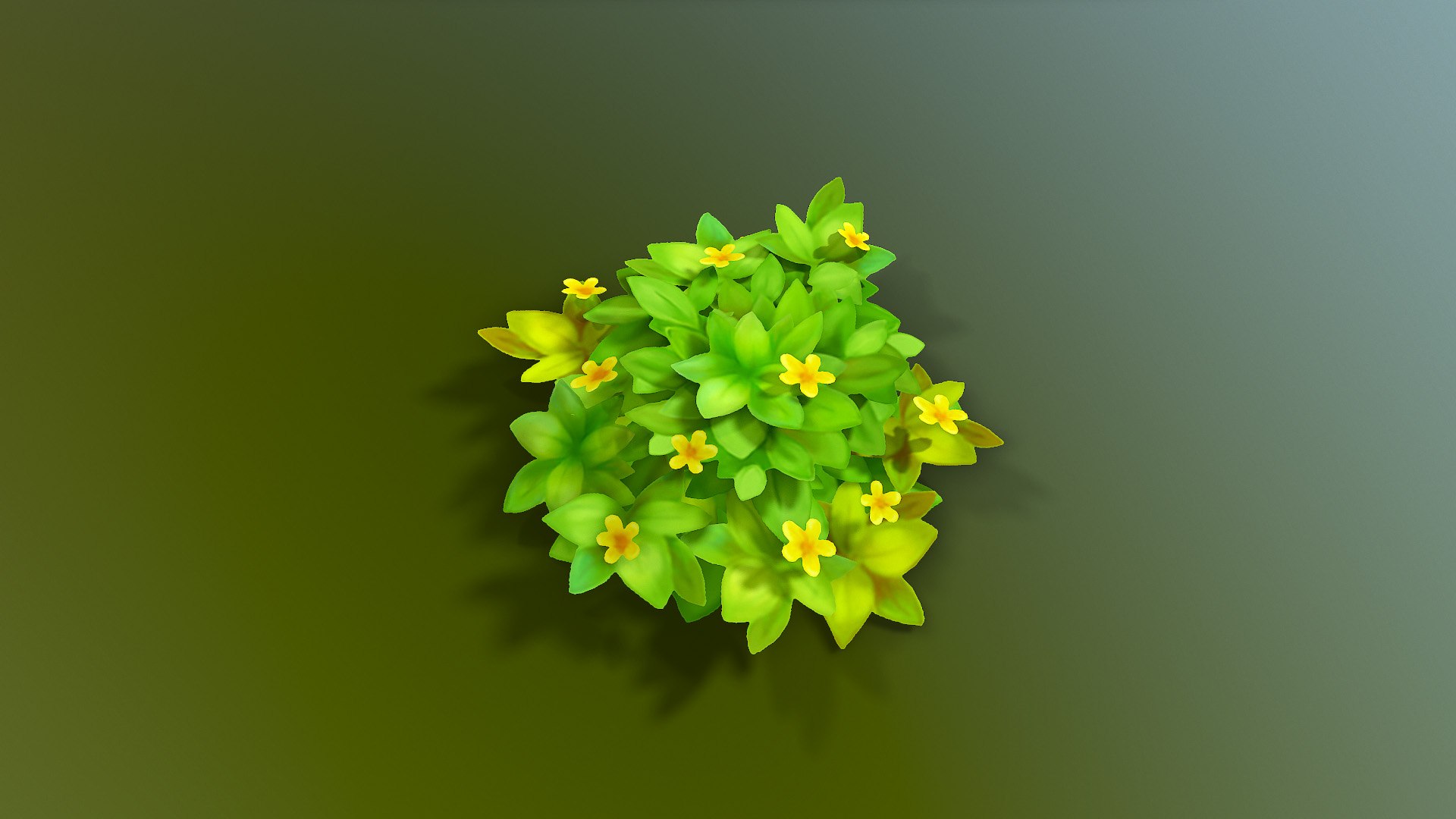 3D Bush Hand-painted - TurboSquid 1530156