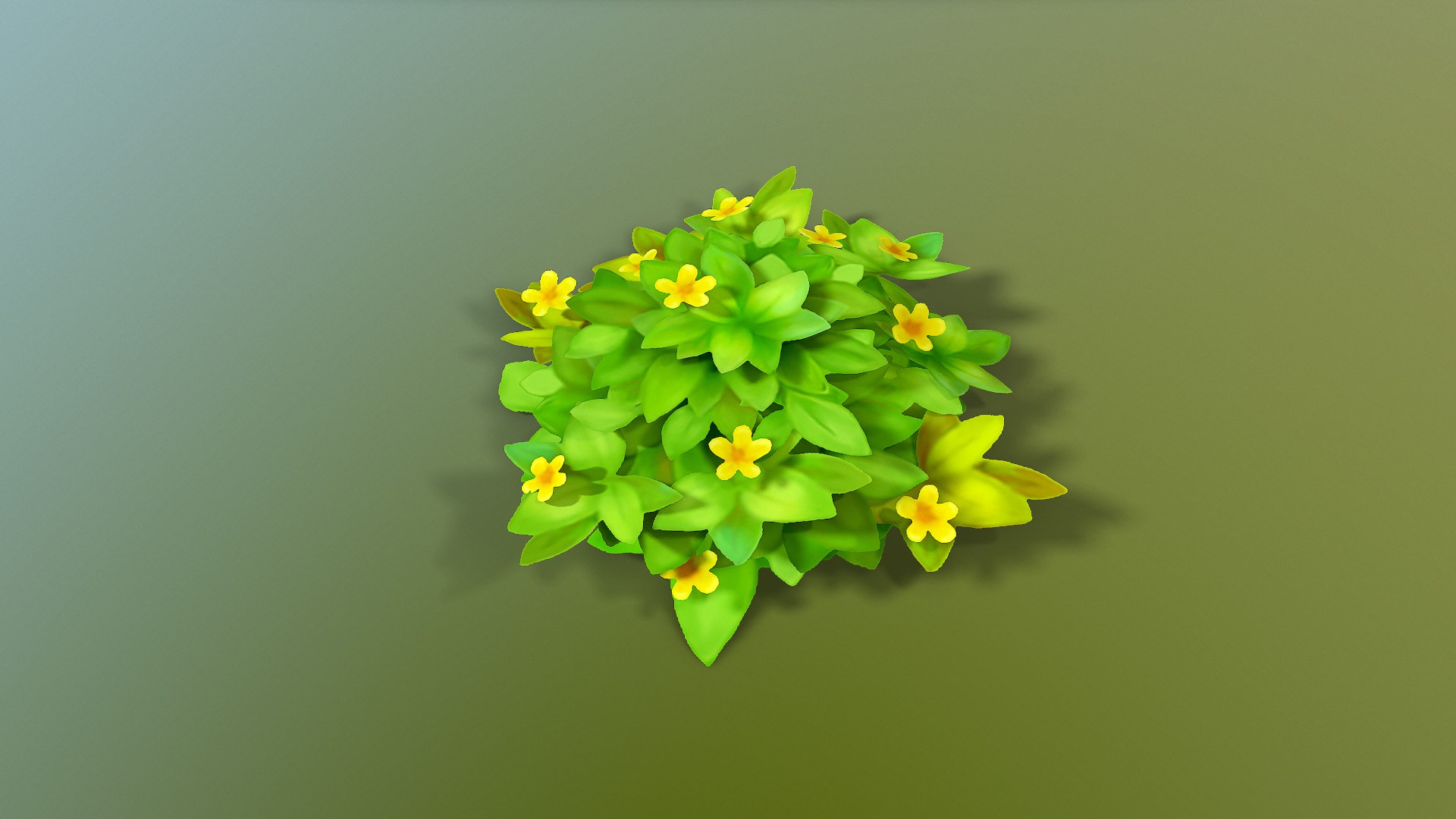 3D Bush Hand-painted - TurboSquid 1530156