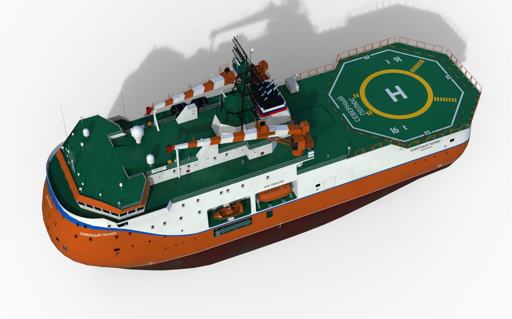 3D Ice Resistant Self-propelled Platform North Pole Project 00903 ...