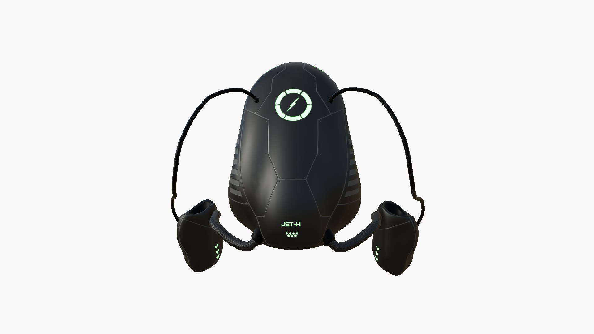 Jetpack H02 Black Green - SciFi Character Design 3D - TurboSquid 1967476