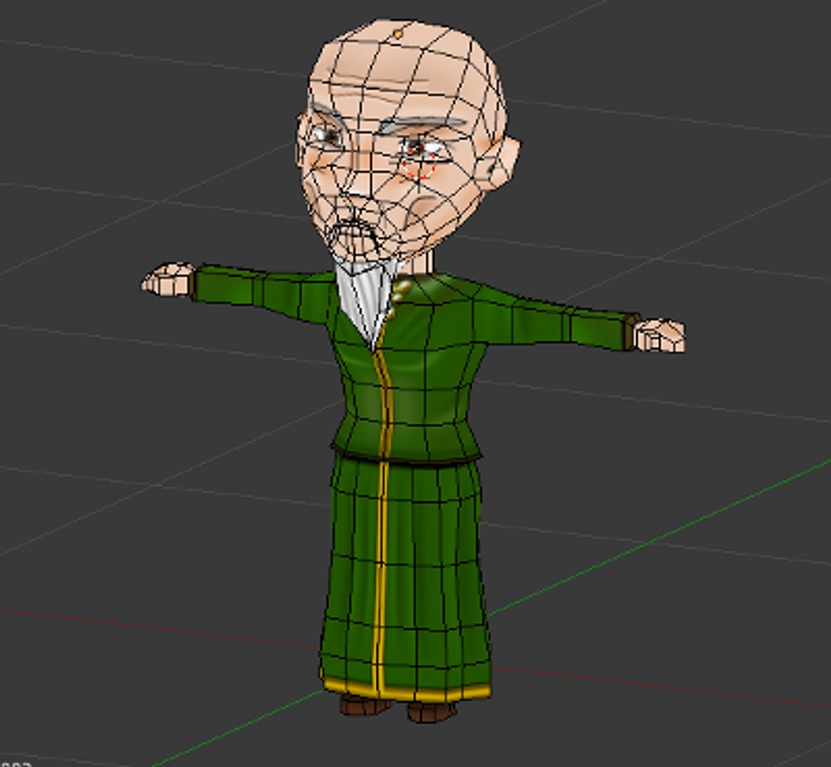 3d Model Oldman Chibi Character
