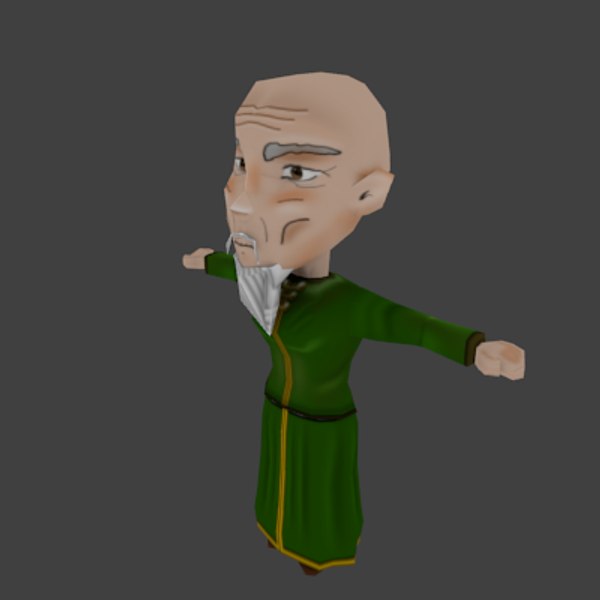 Personagem Chibi Oldman Modelo 3D - TurboSquid 715533