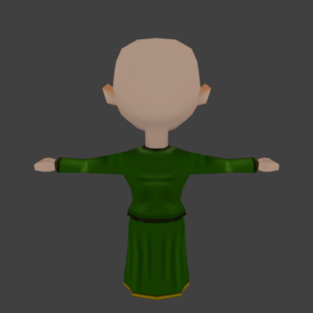 3d Model Oldman Chibi Character