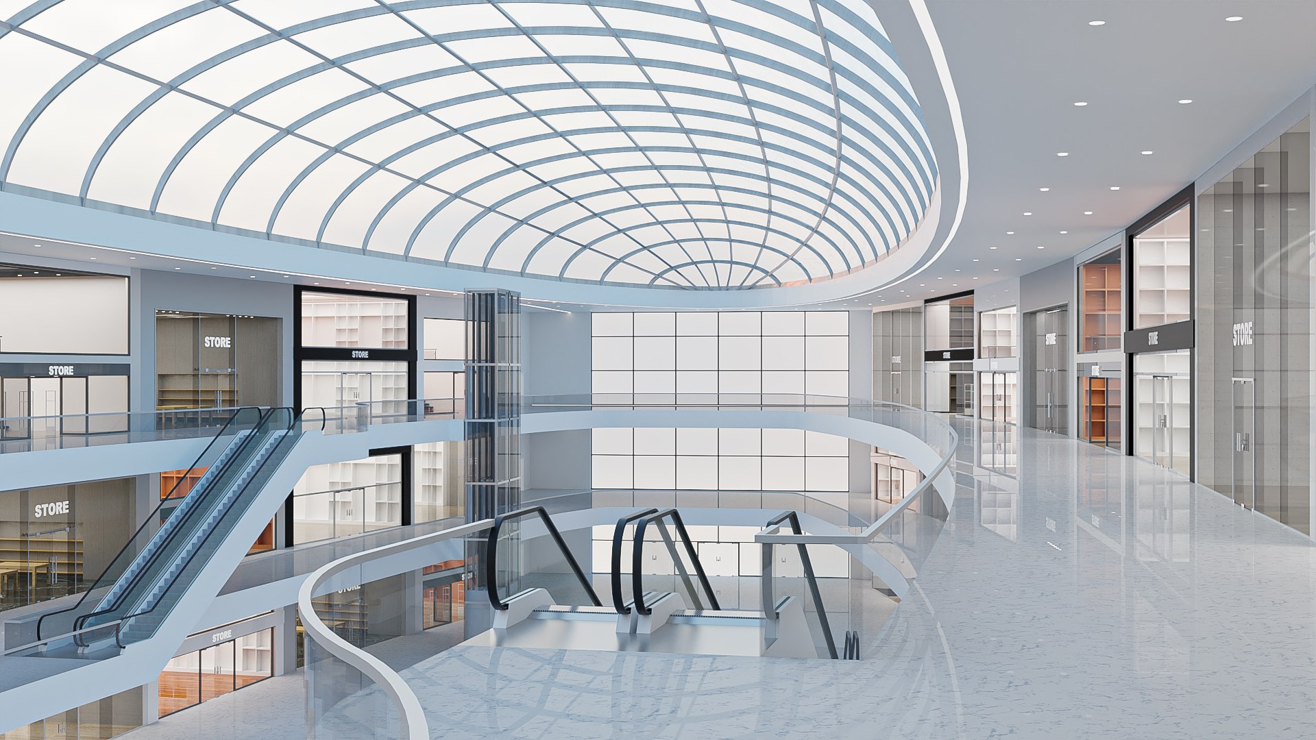 Mall Interior 06 3D Model - TurboSquid 2196206