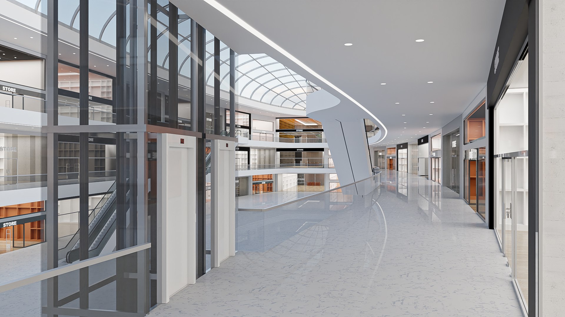 Mall Interior 06 3D Model - TurboSquid 2196206