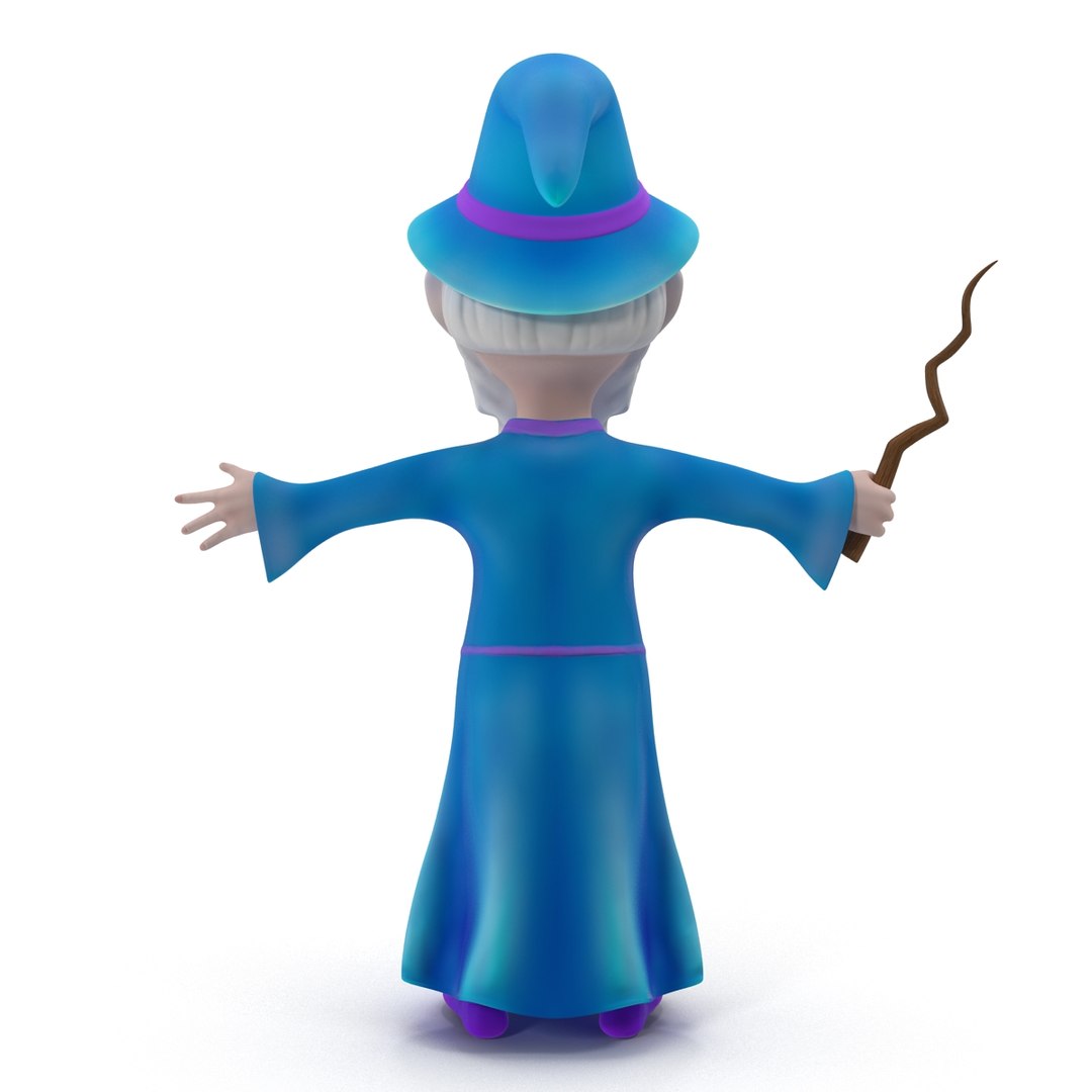 3d cartoon wizard model