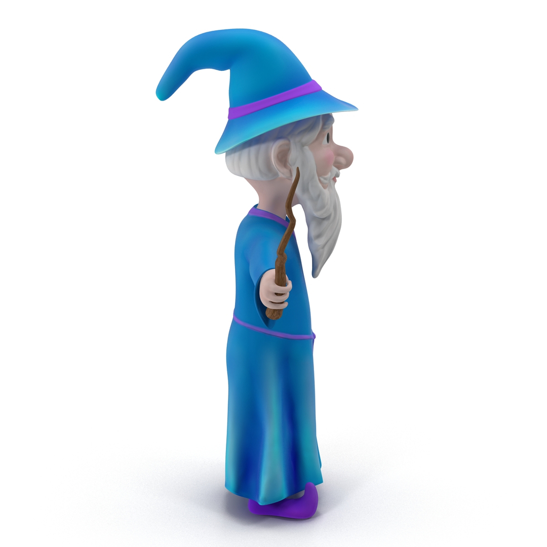 3d cartoon wizard model