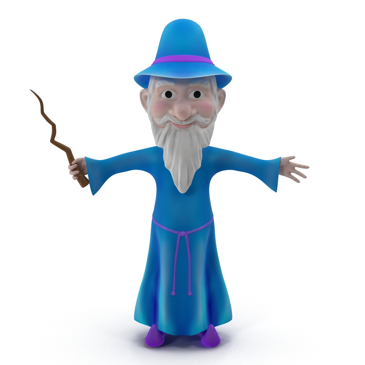 3d cartoon wizard model