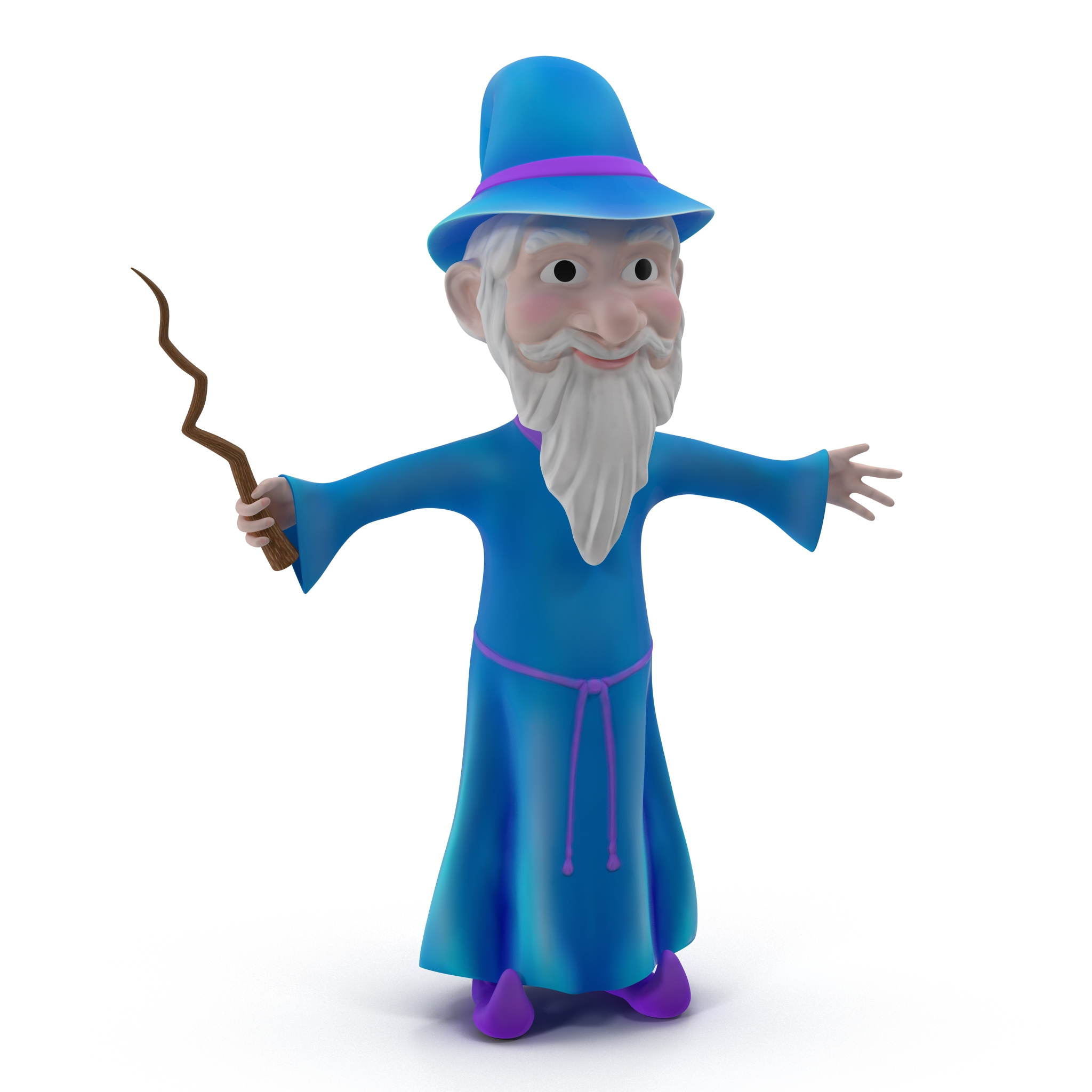 3d cartoon wizard model