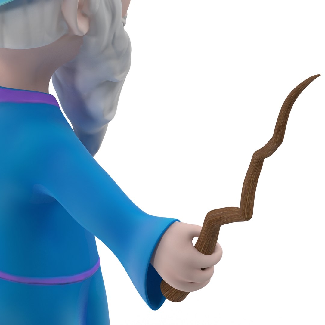 3d cartoon wizard model