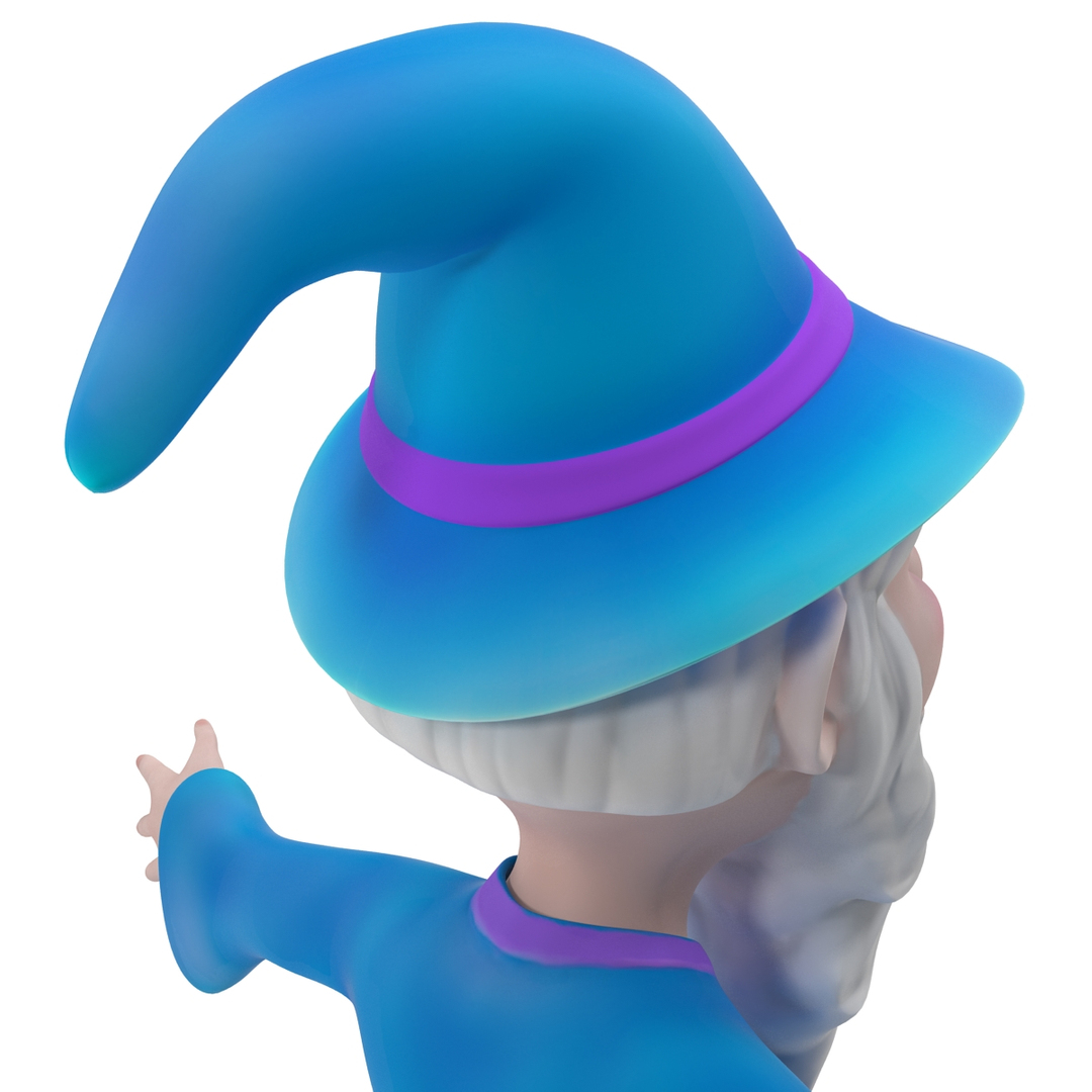 3d cartoon wizard model