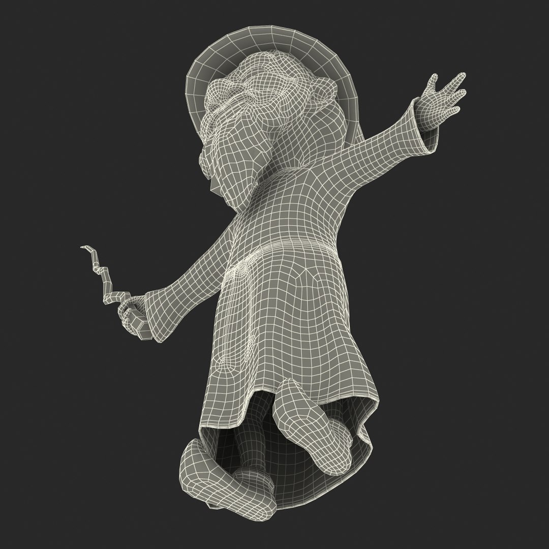 3d cartoon wizard model
