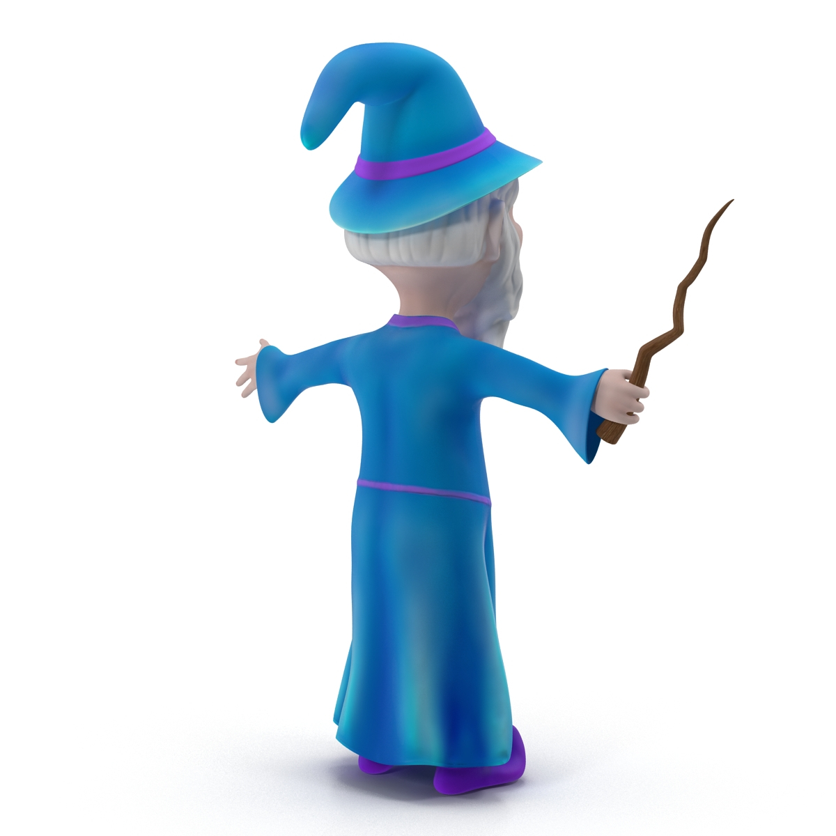 3d cartoon wizard model