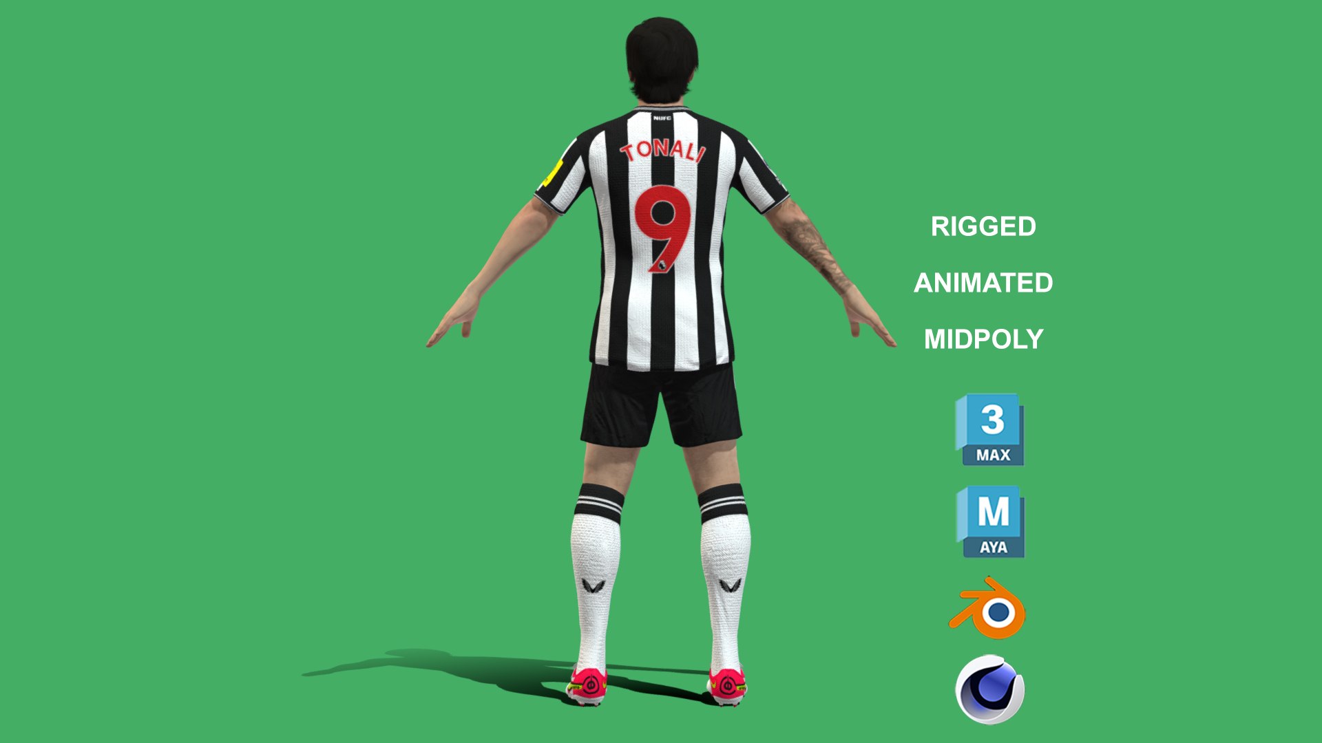 3D Rigged Sandro Tonali Newcastle United 2024 3D Model - TurboSquid 2115010