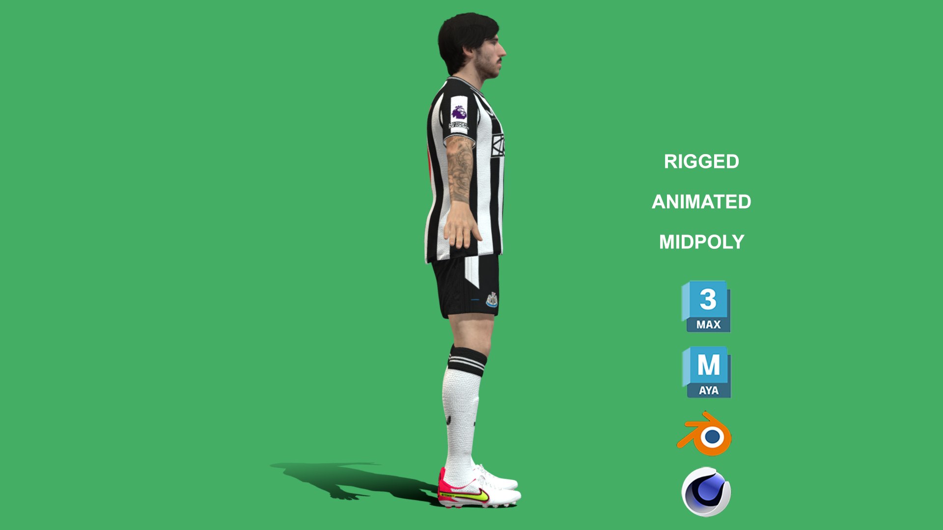 3D Rigged Sandro Tonali Newcastle United 2024 3D Model - TurboSquid 2115010