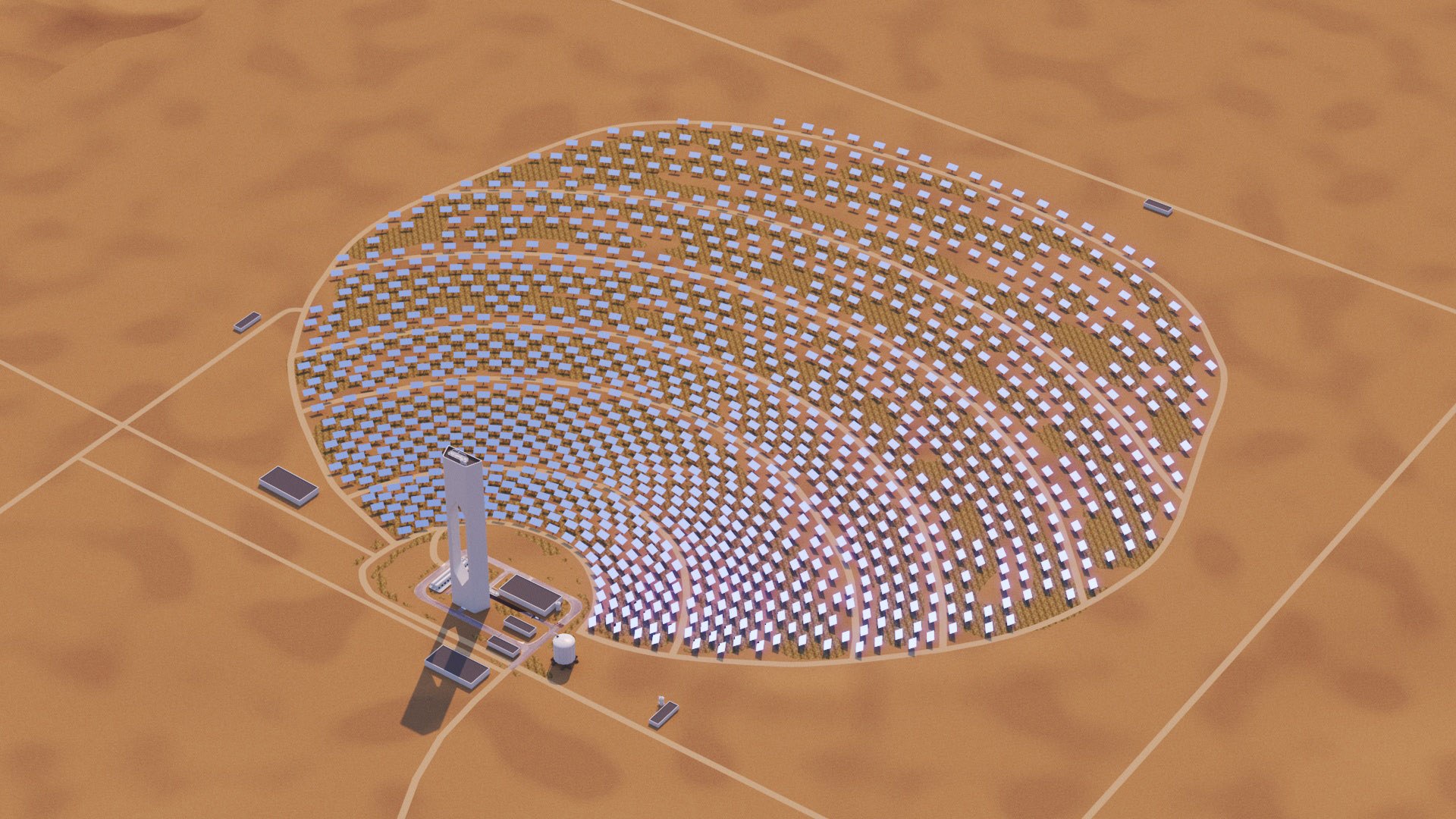Solar Power Plant Landscape 3D Model - TurboSquid 2043751