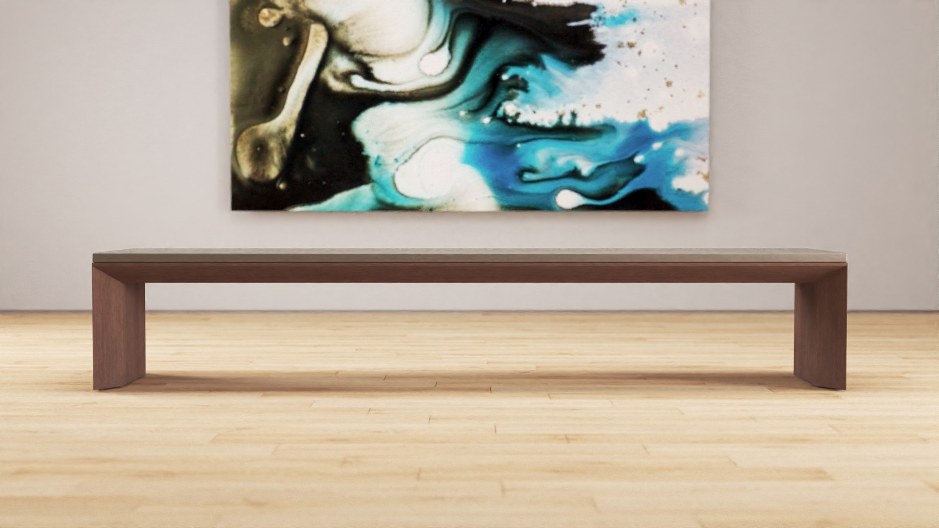 Elegant Bench Museum 3D - TurboSquid 1631418