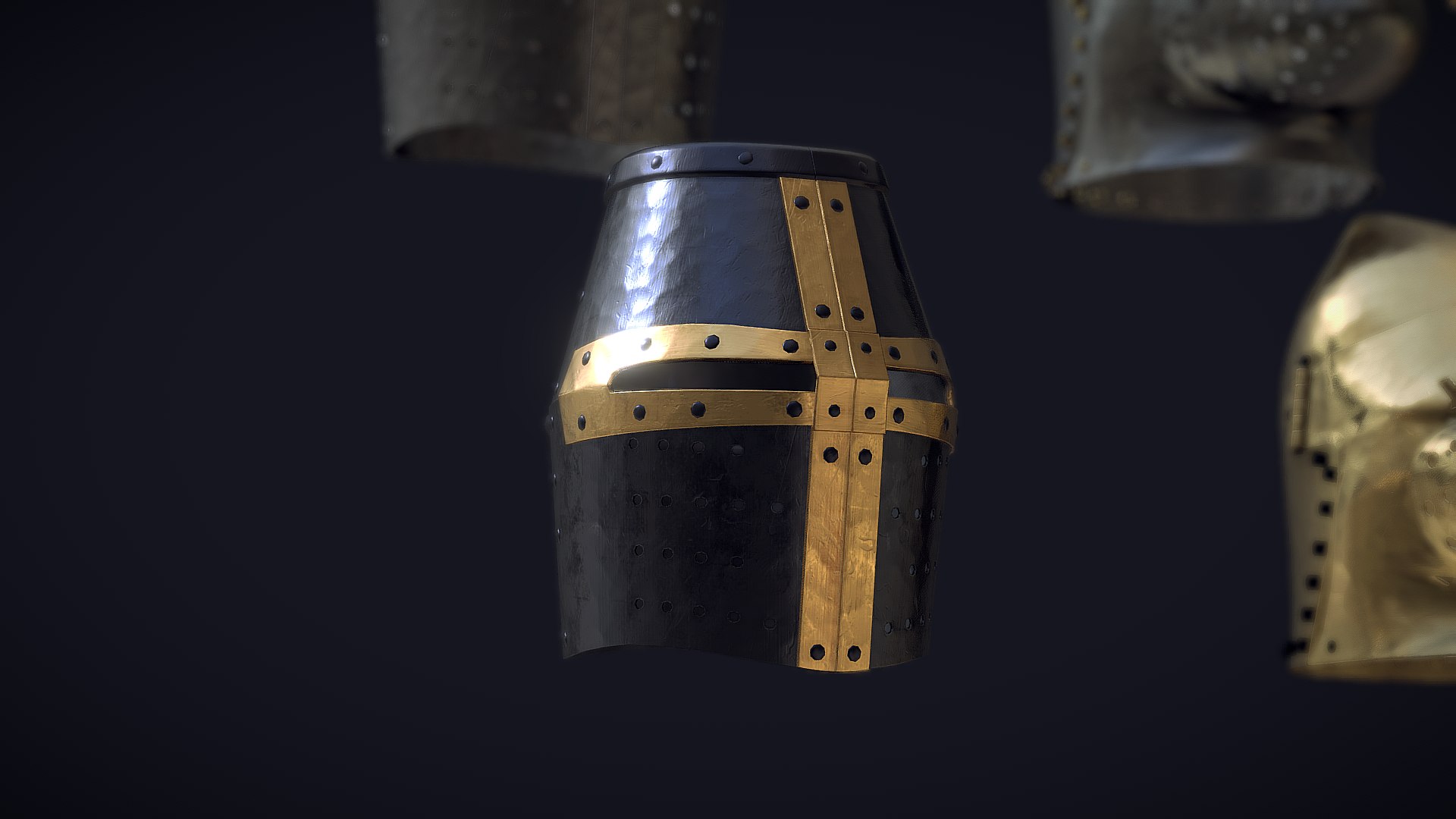 Medieval Helmets - Authentic Collection Model - TurboSquid 2243948