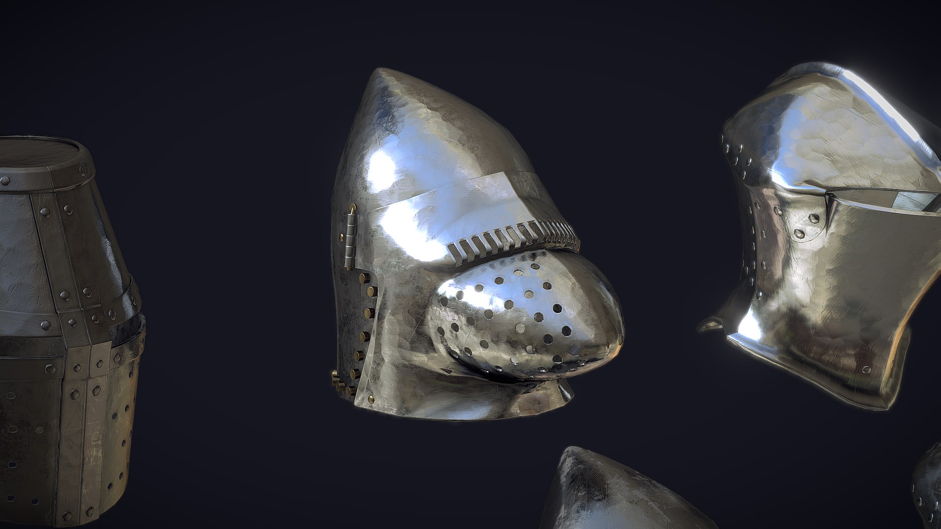 Medieval Helmets - Authentic Collection Model - TurboSquid 2243948