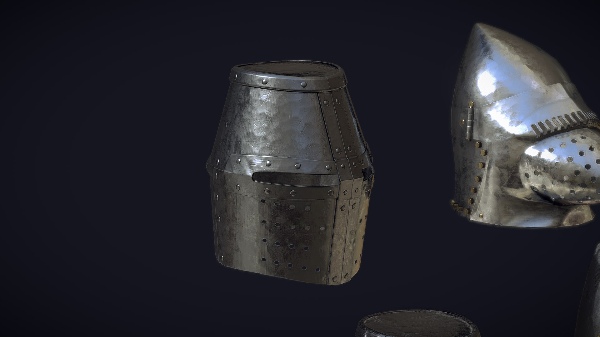 Medieval Helmets - Authentic Collection Model - TurboSquid 2243948