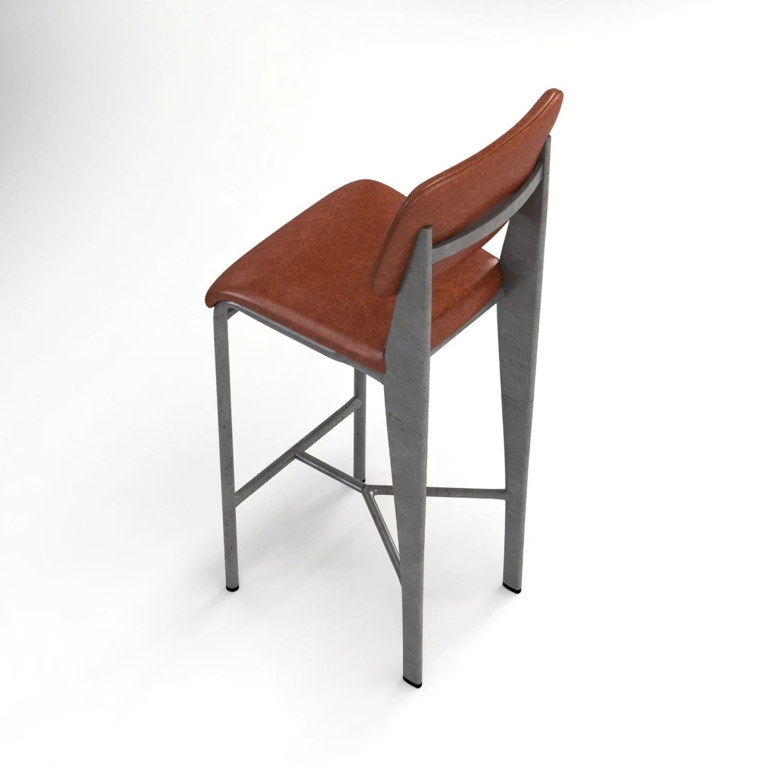 Prouve Counter Stool 3D Model - TurboSquid 1954634