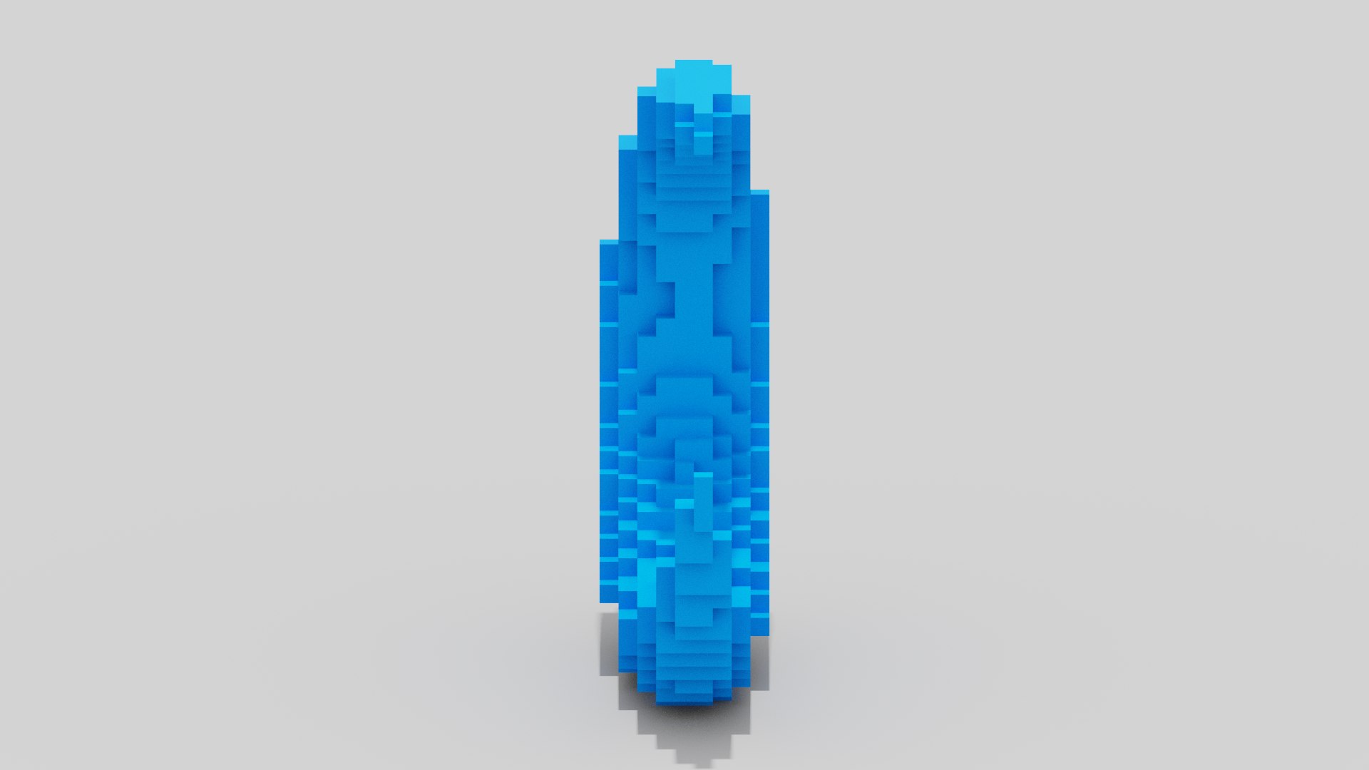 Blue Voxel Moon 3D - TurboSquid 2036888