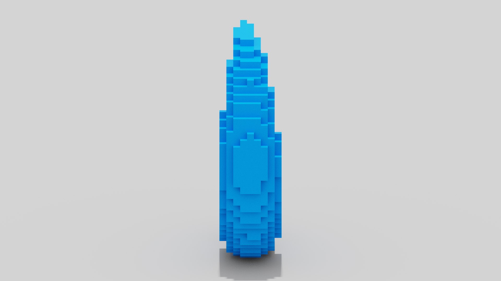 Blue Voxel Moon 3D - TurboSquid 2036888
