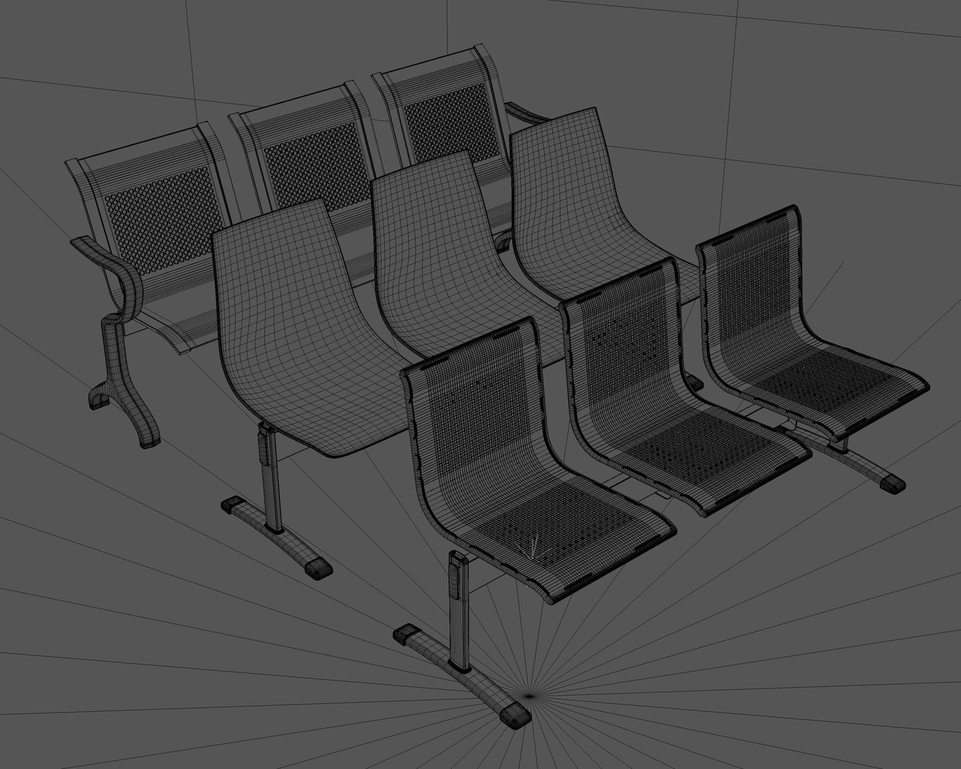 Public Seating Set 3D Model - TurboSquid 2220015