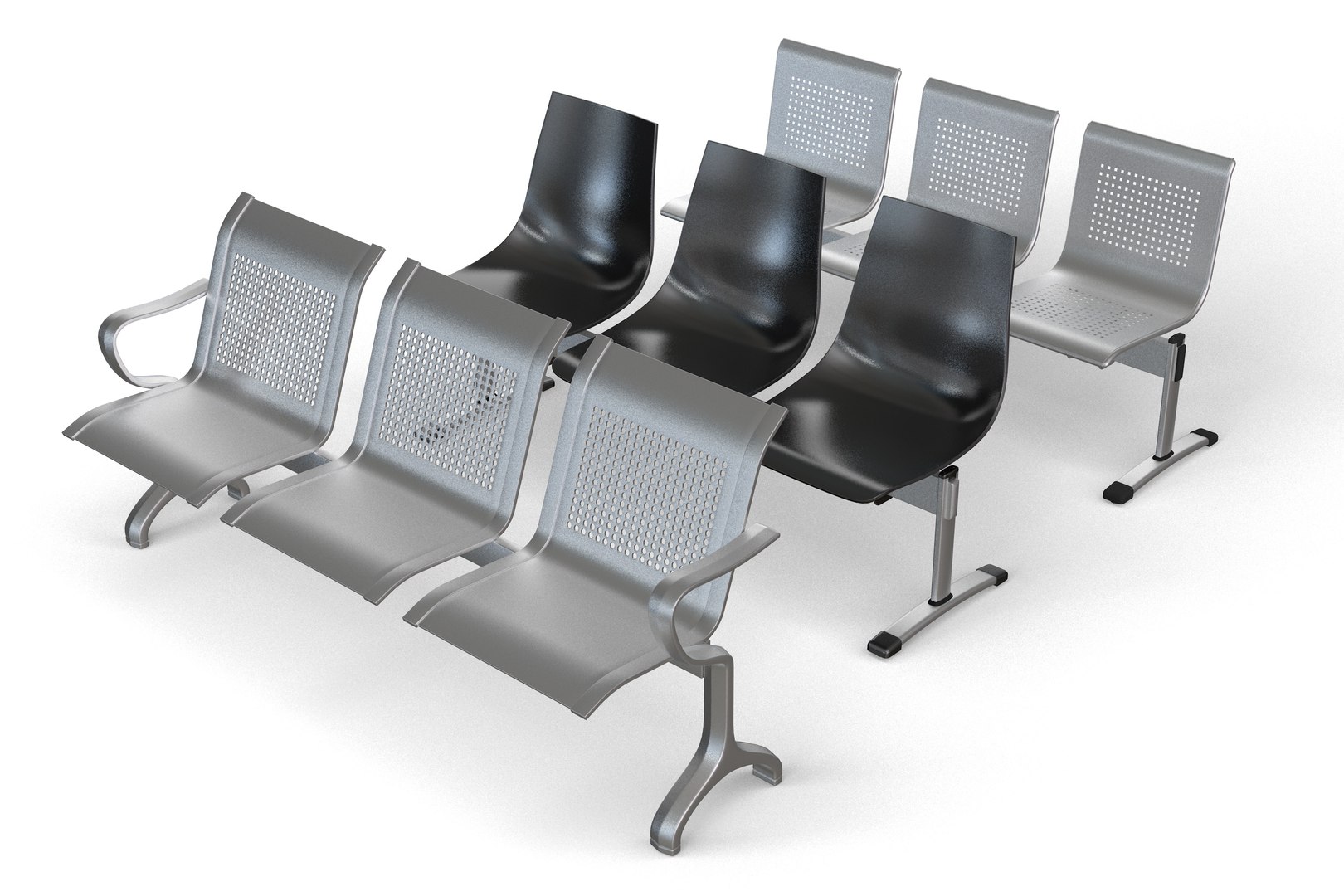 Public Seating Set 3D Model - TurboSquid 2220015