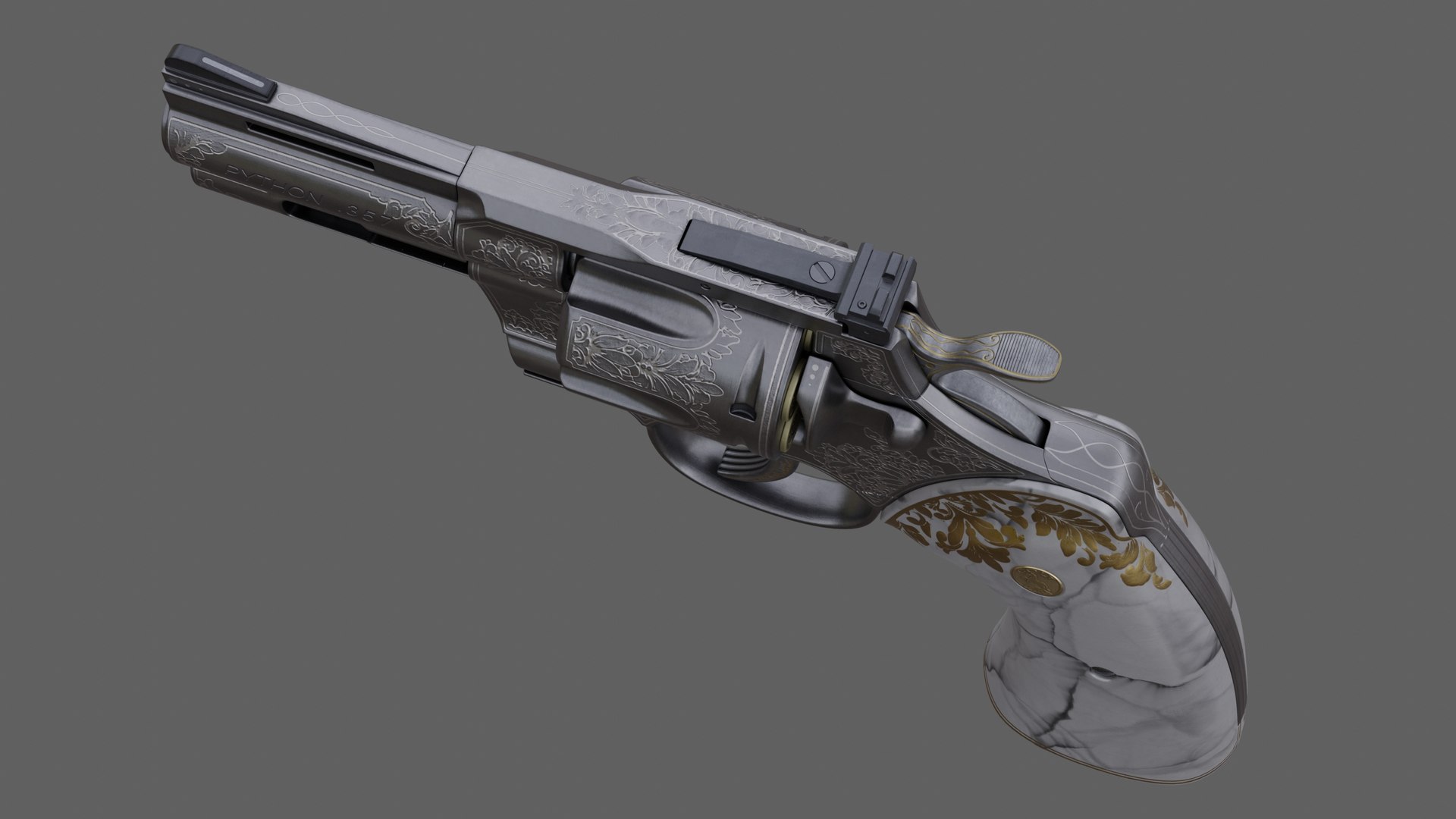 Colt Python 357 3 Inch Engraved 3D Model - TurboSquid 2035911