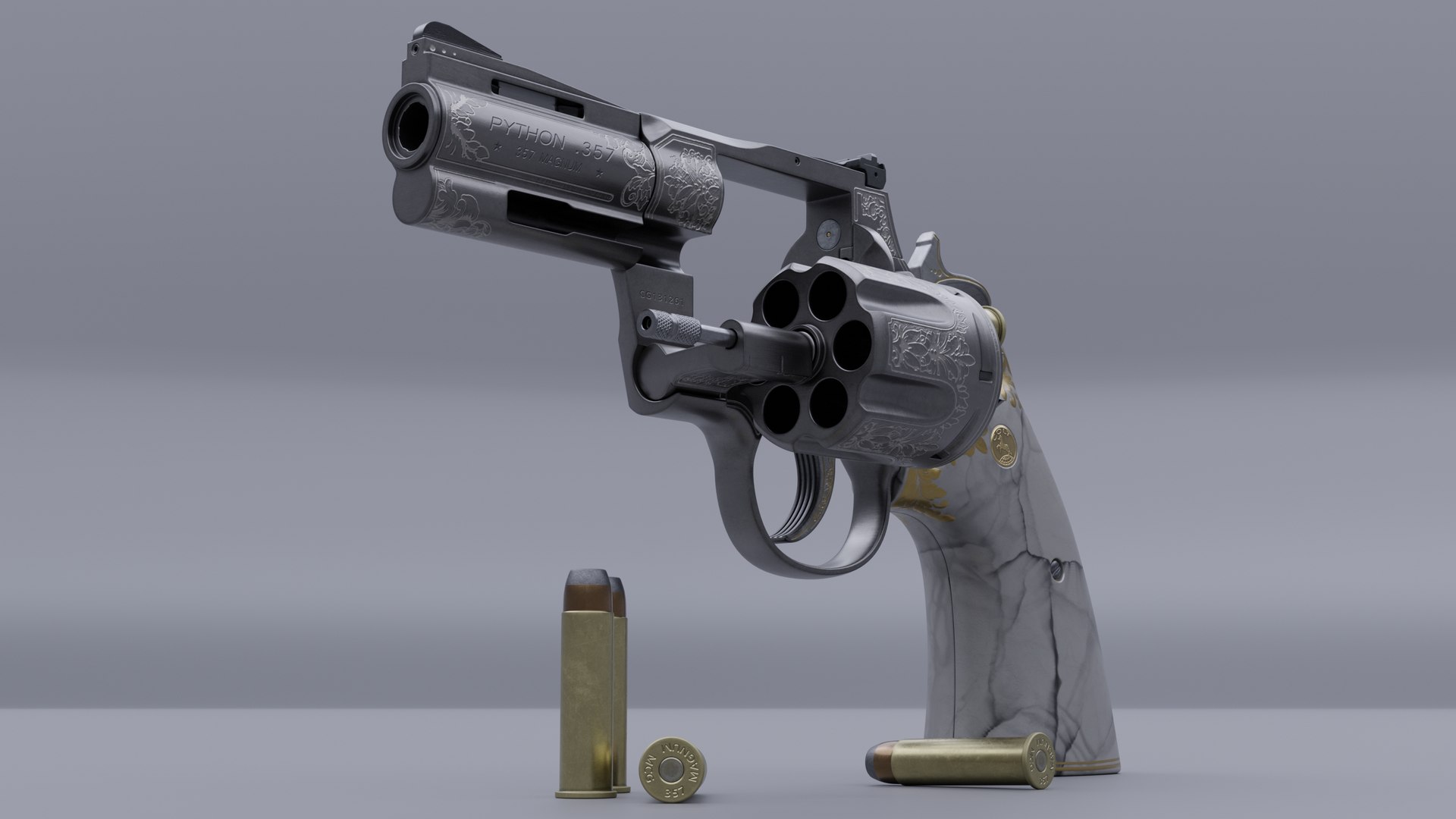 Colt Python 357 3 Inch Engraved 3D Model - TurboSquid 2035911