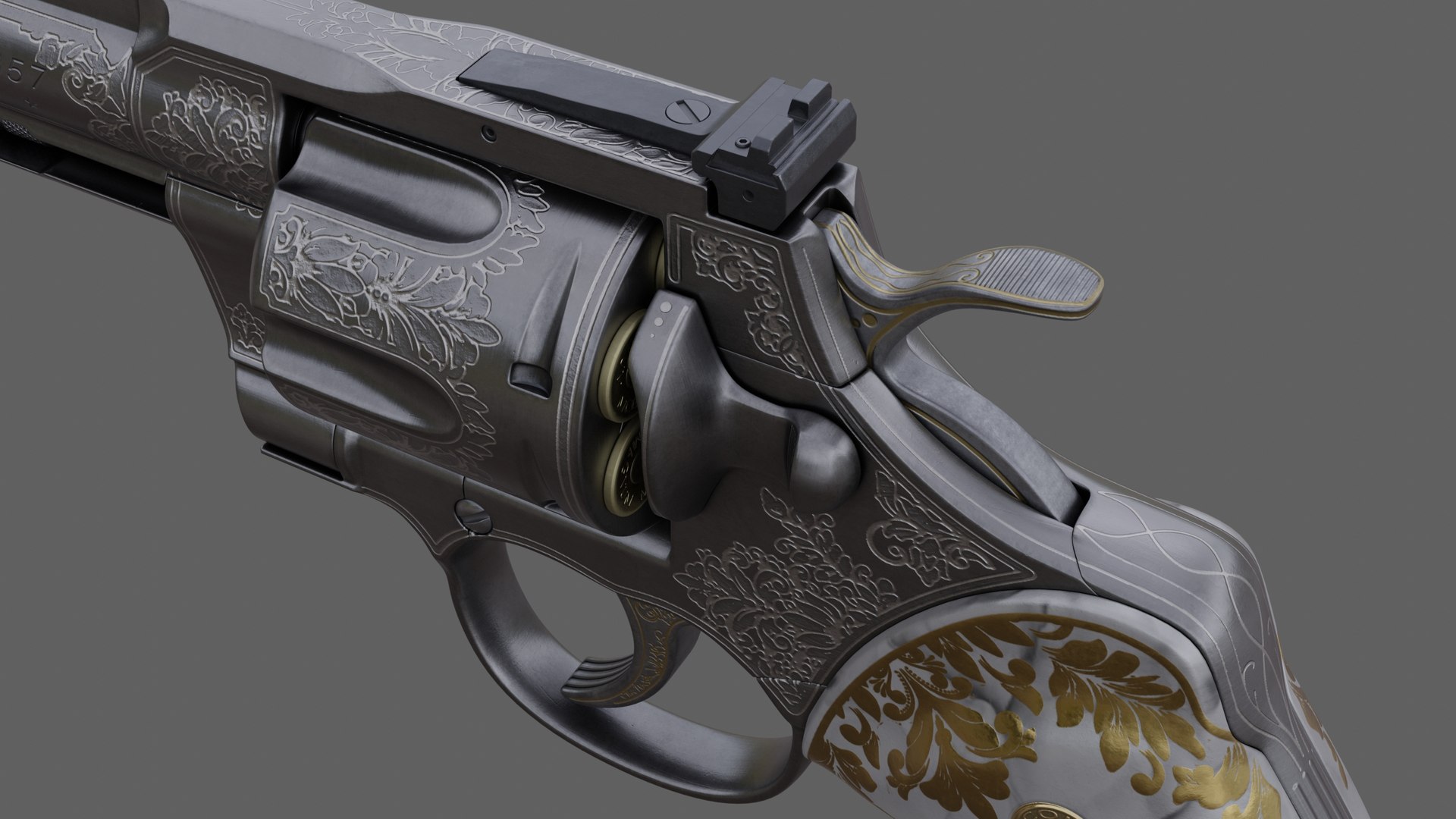 Colt Python 357 3 Inch Engraved 3D Model - TurboSquid 2035911