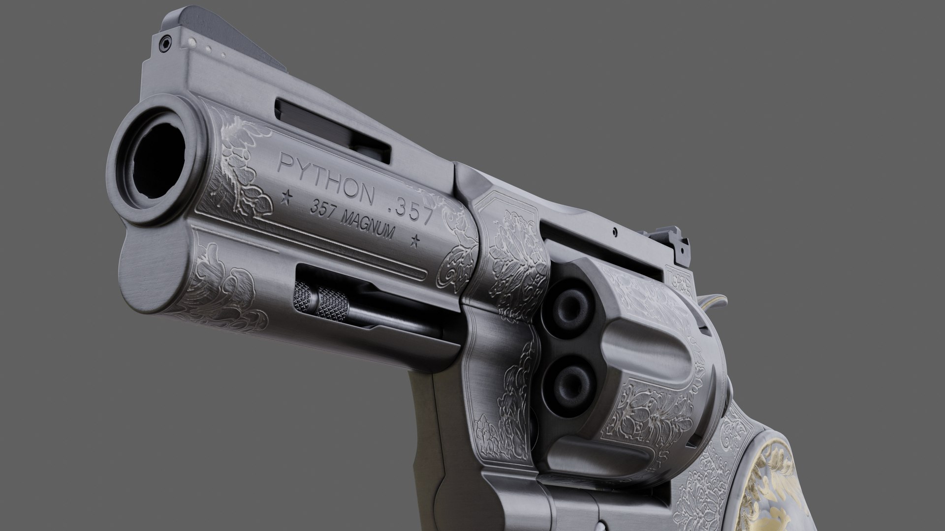 Colt Python 357 3 Inch Engraved 3D Model - TurboSquid 2035911