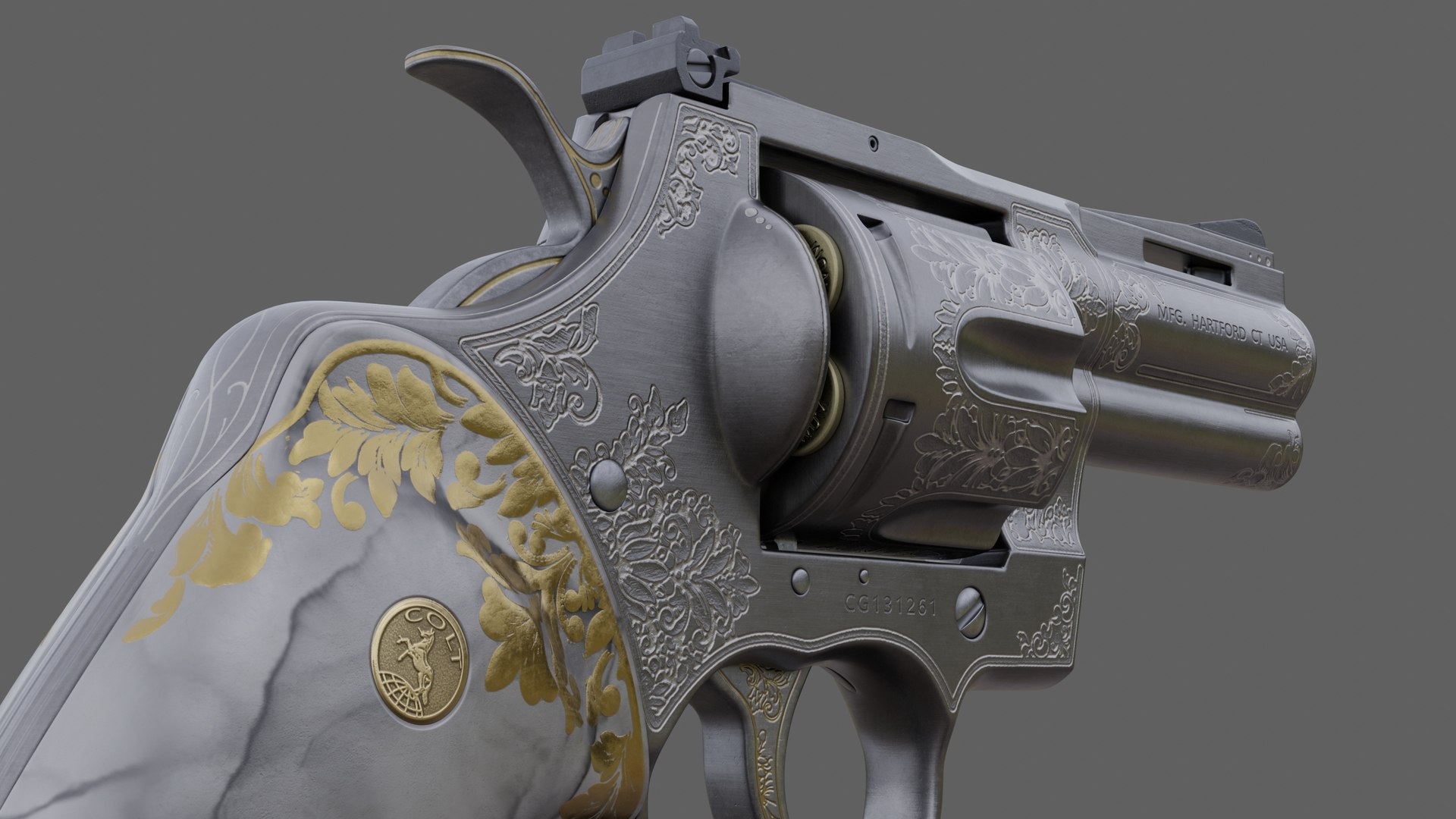 Colt Python 357 3 Inch Engraved 3D Model - TurboSquid 2035911
