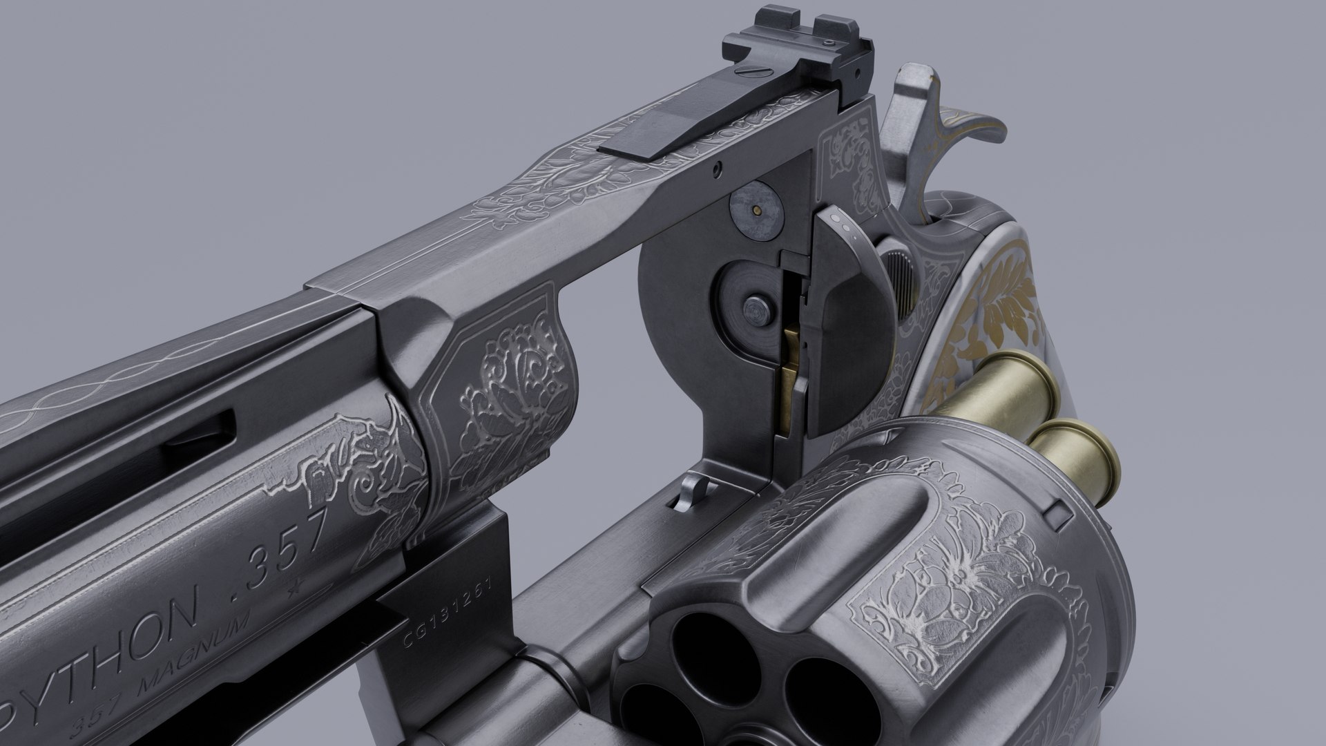 Colt Python 357 3 Inch Engraved 3D Model - TurboSquid 2035911