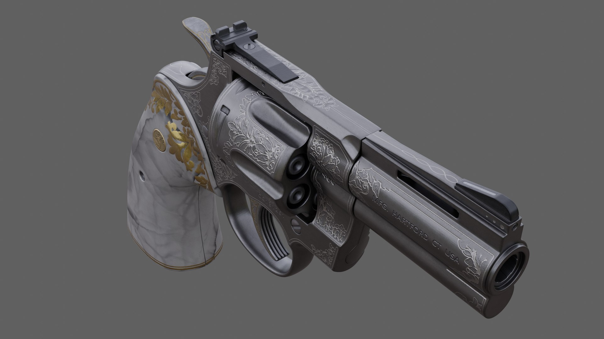 Colt Python 357 3 Inch Engraved 3D Model - TurboSquid 2035911