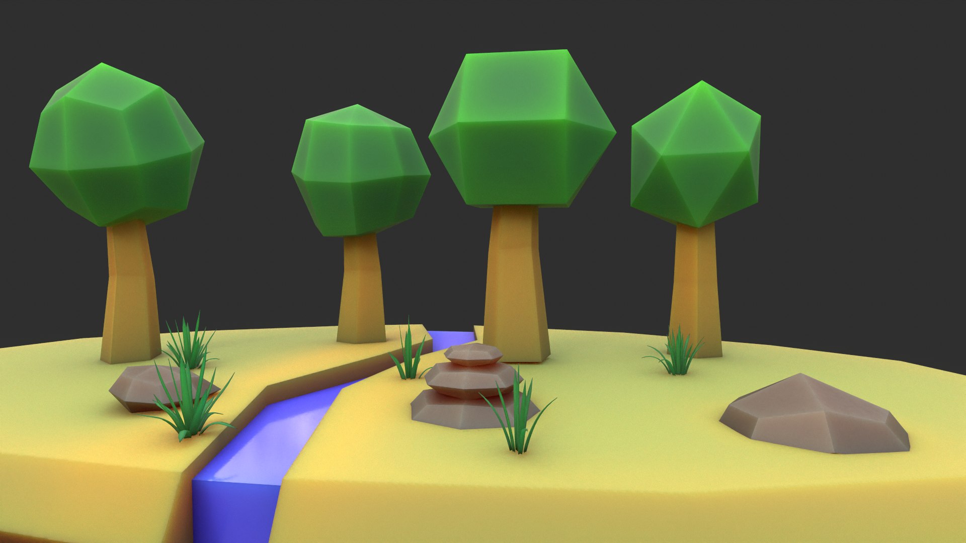 Cartoon forest tree 3D model - TurboSquid 1433262