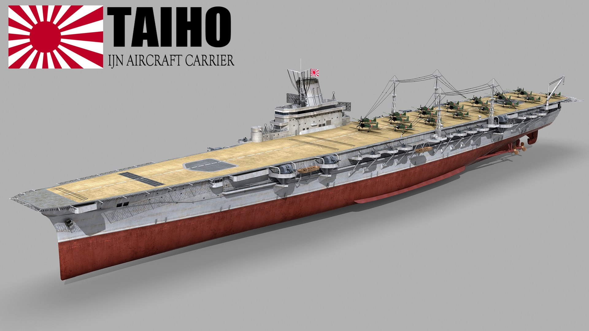 3D Japanese Aircraft Carrier Taiho Model - TurboSquid 1518984