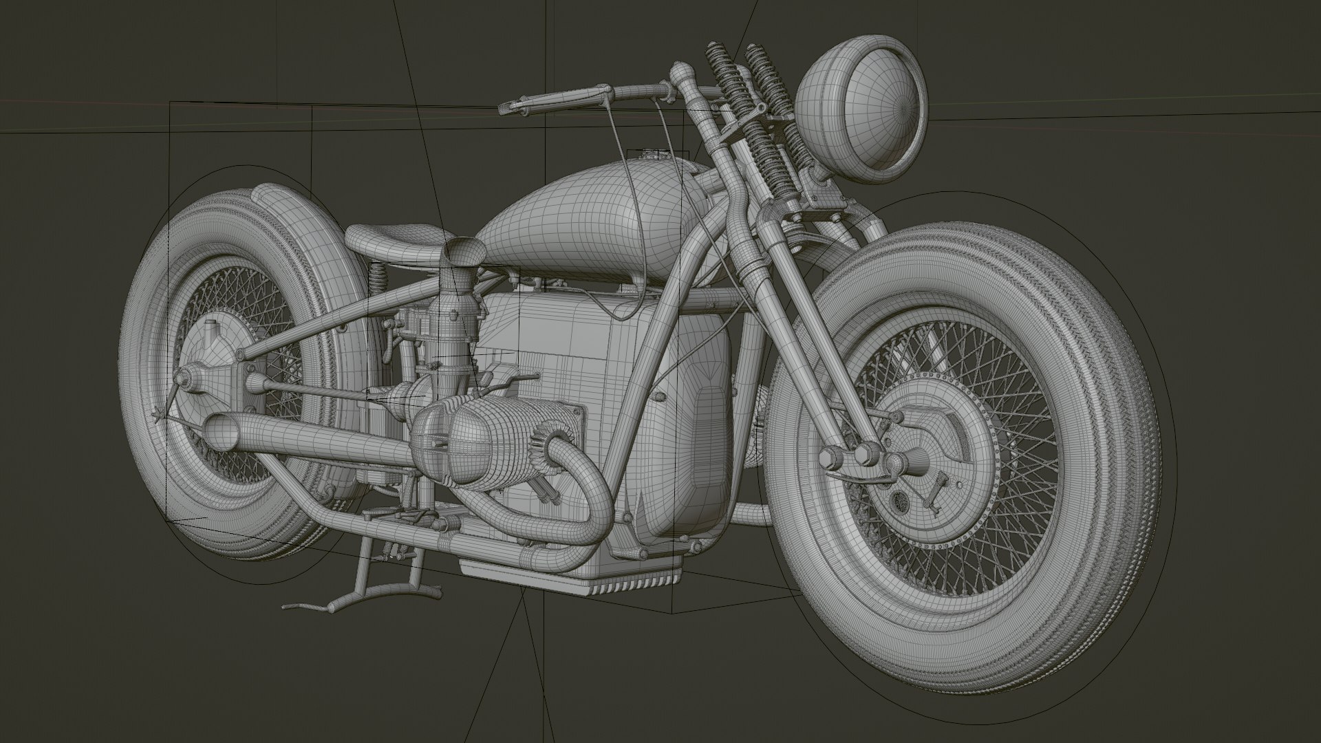 Custom Motorcycle 3D Model - TurboSquid 1992036