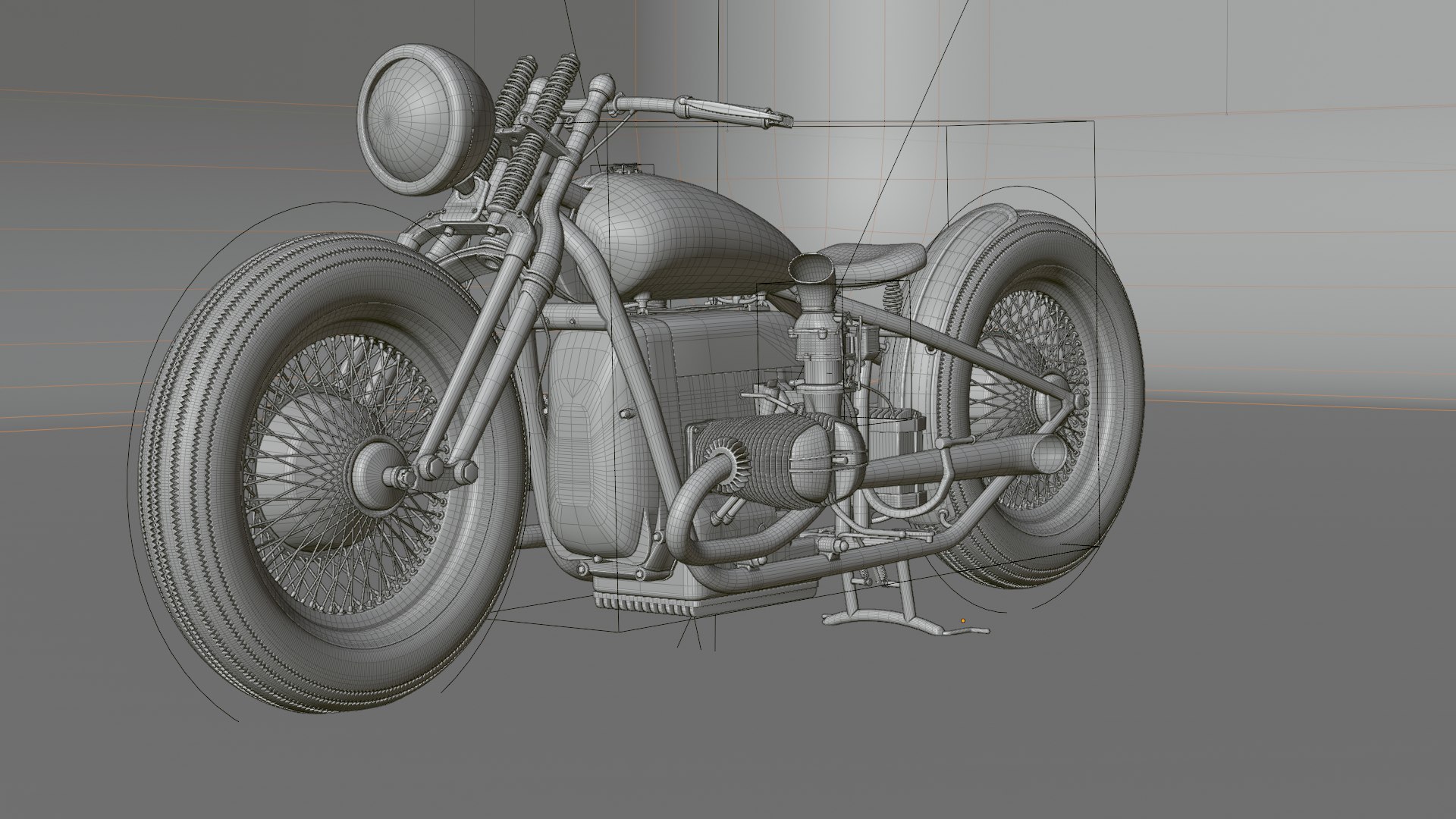 Custom Motorcycle 3D Model - TurboSquid 1992036