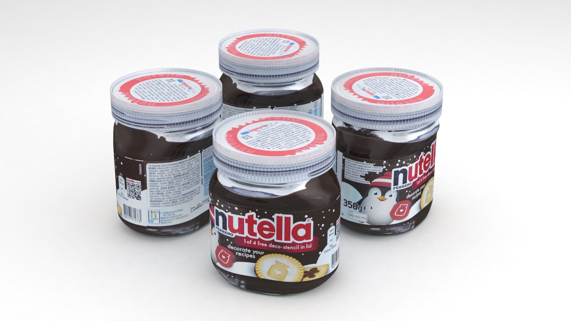 3D model nutella 350g jar 2019 - TurboSquid 1479252