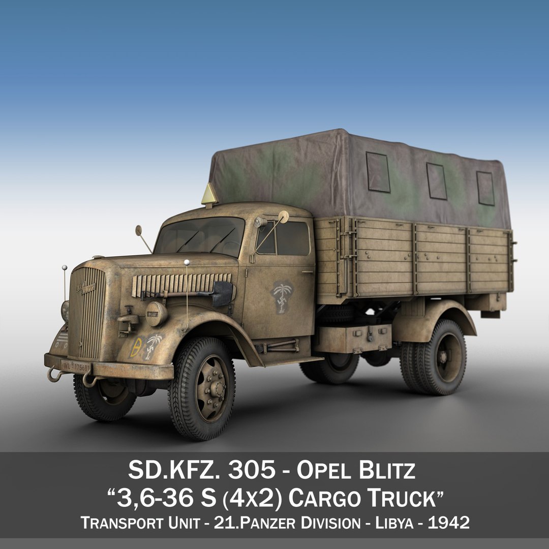 Sd - Opel Blitz 3D Model - TurboSquid 1208214