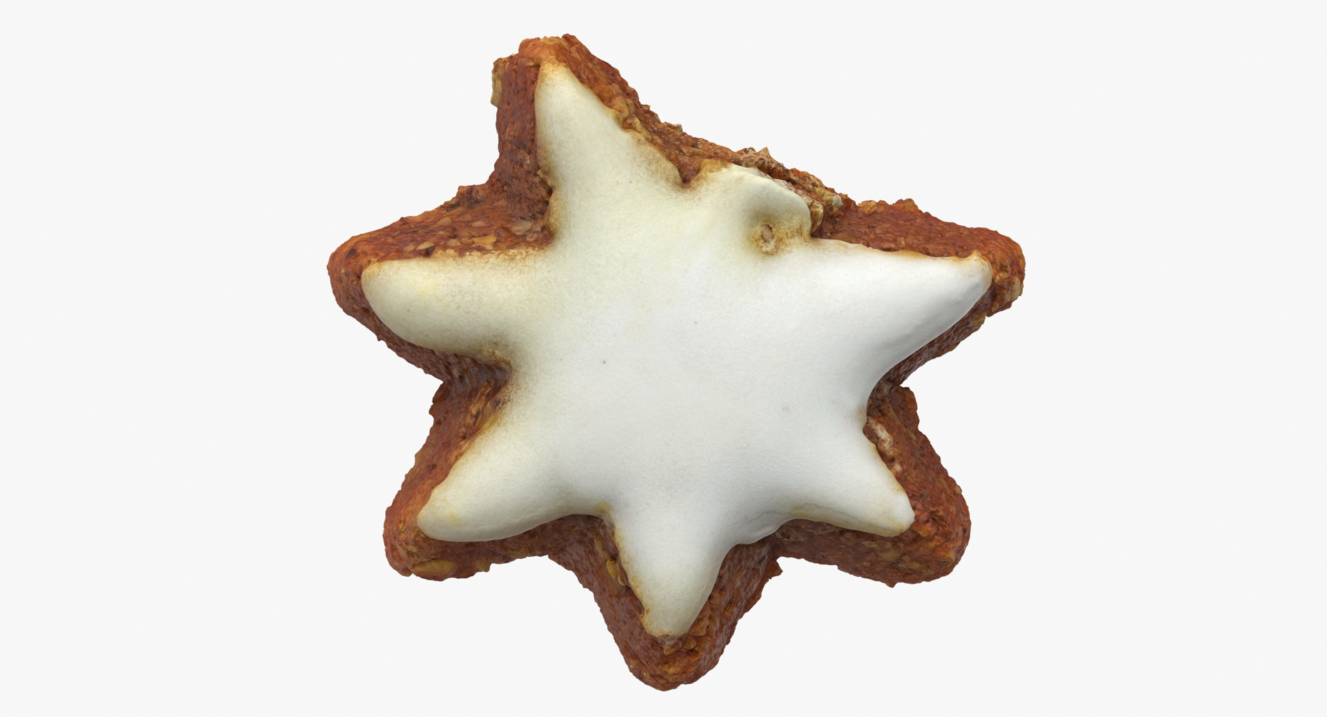 3D White Chocolate Star Cinnamon Cookie 01 Bitten - TurboSquid 1997395