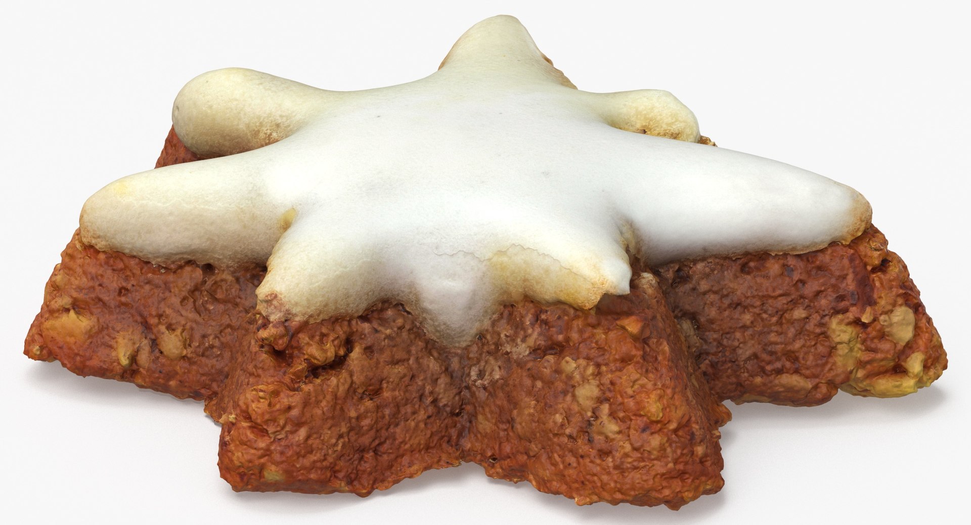 3D White Chocolate Star Cinnamon Cookie 01 Bitten - TurboSquid 1997395